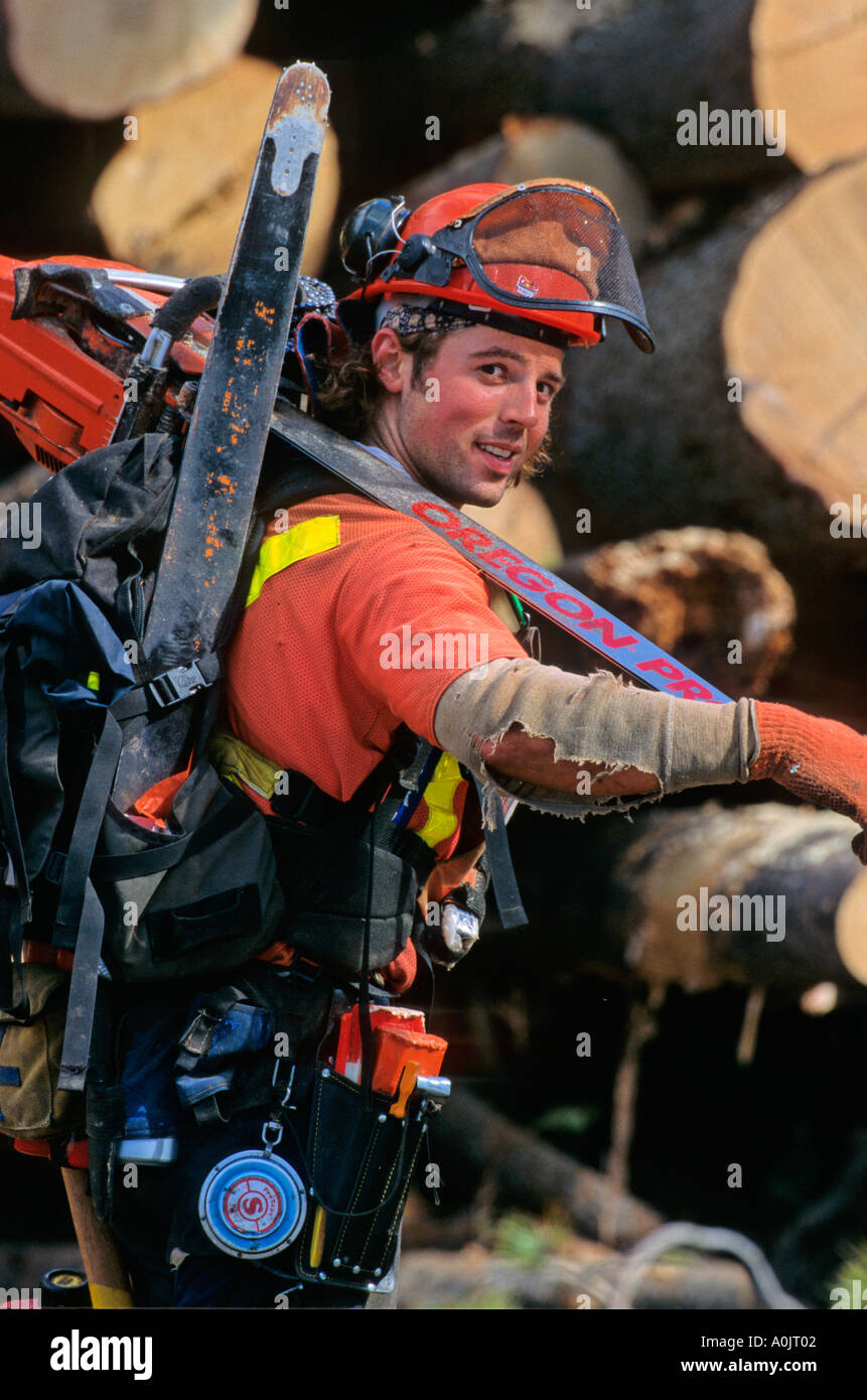 A portrait of a tree faller Stock Photo - Alamy