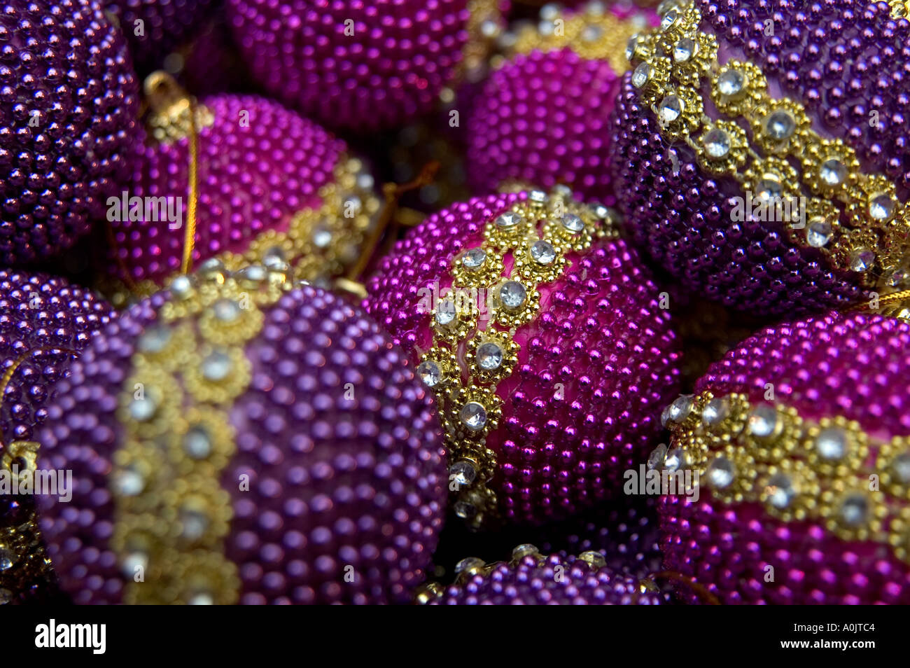 Purple coloured christmas bauble hi-res stock photography and images ...