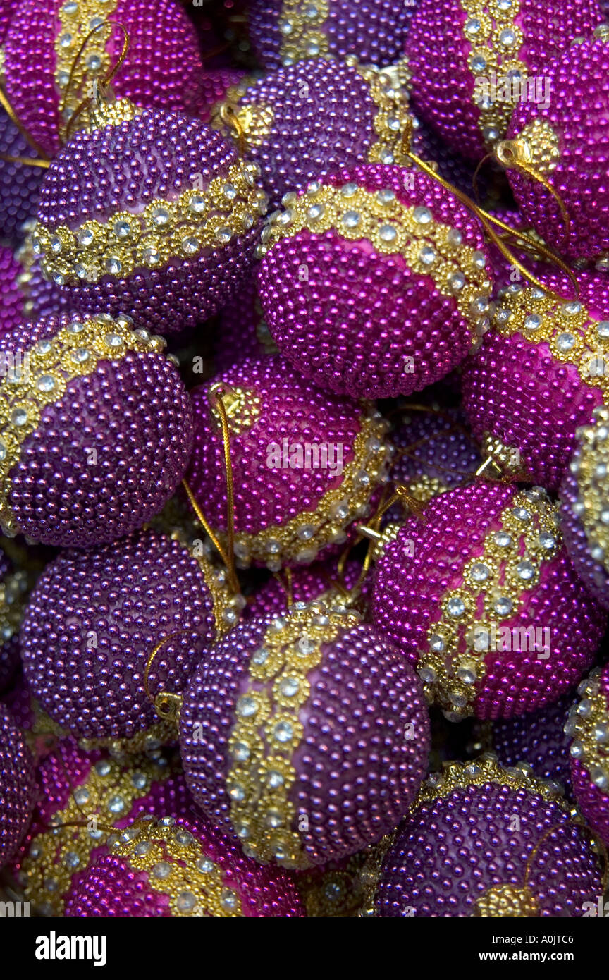 Purple coloured christmas bauble hi-res stock photography and images ...