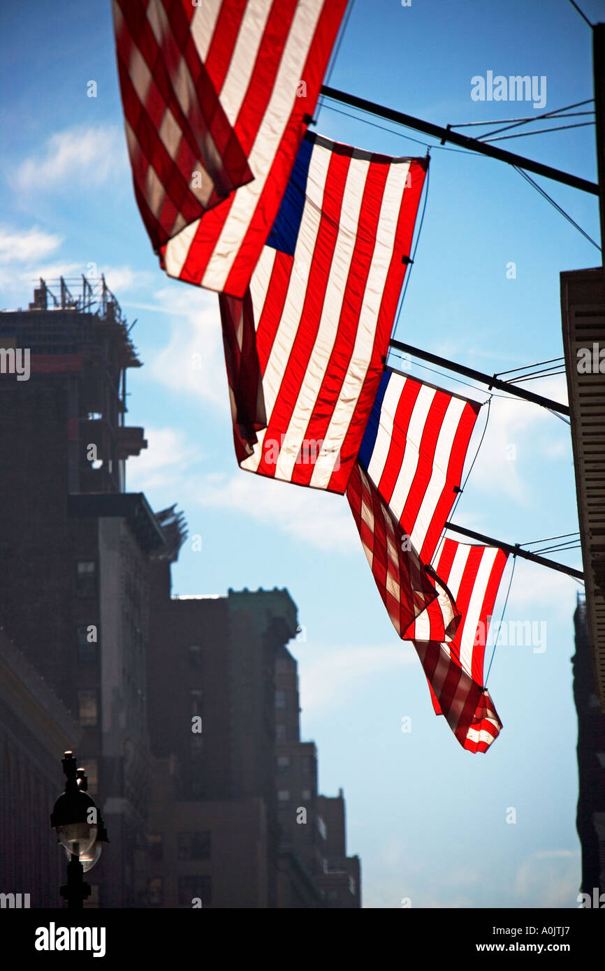 AMERICAN FLAGS ON BUILDING Stock Photo - Alamy