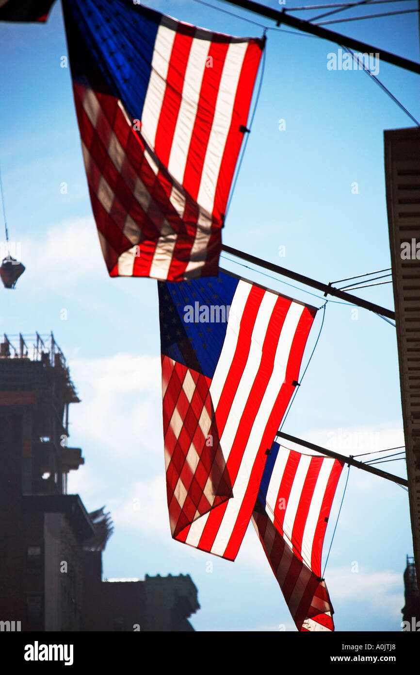 AMERICAN FLAGS ON BUILDING Stock Photo - Alamy