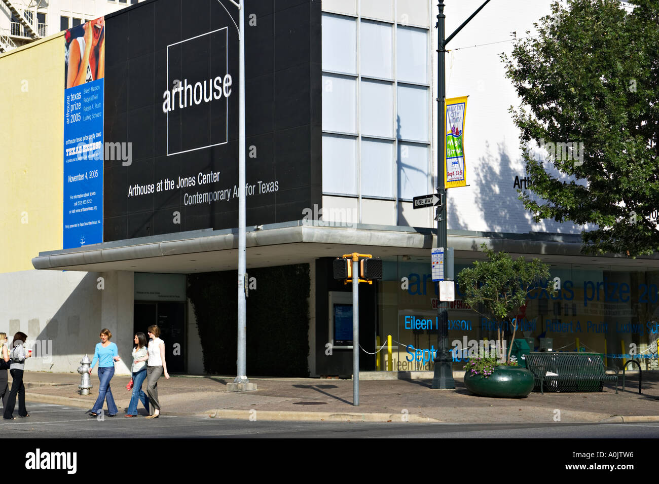 TEXAS Austin Arthouse at Jones Center exterior of building women in ...