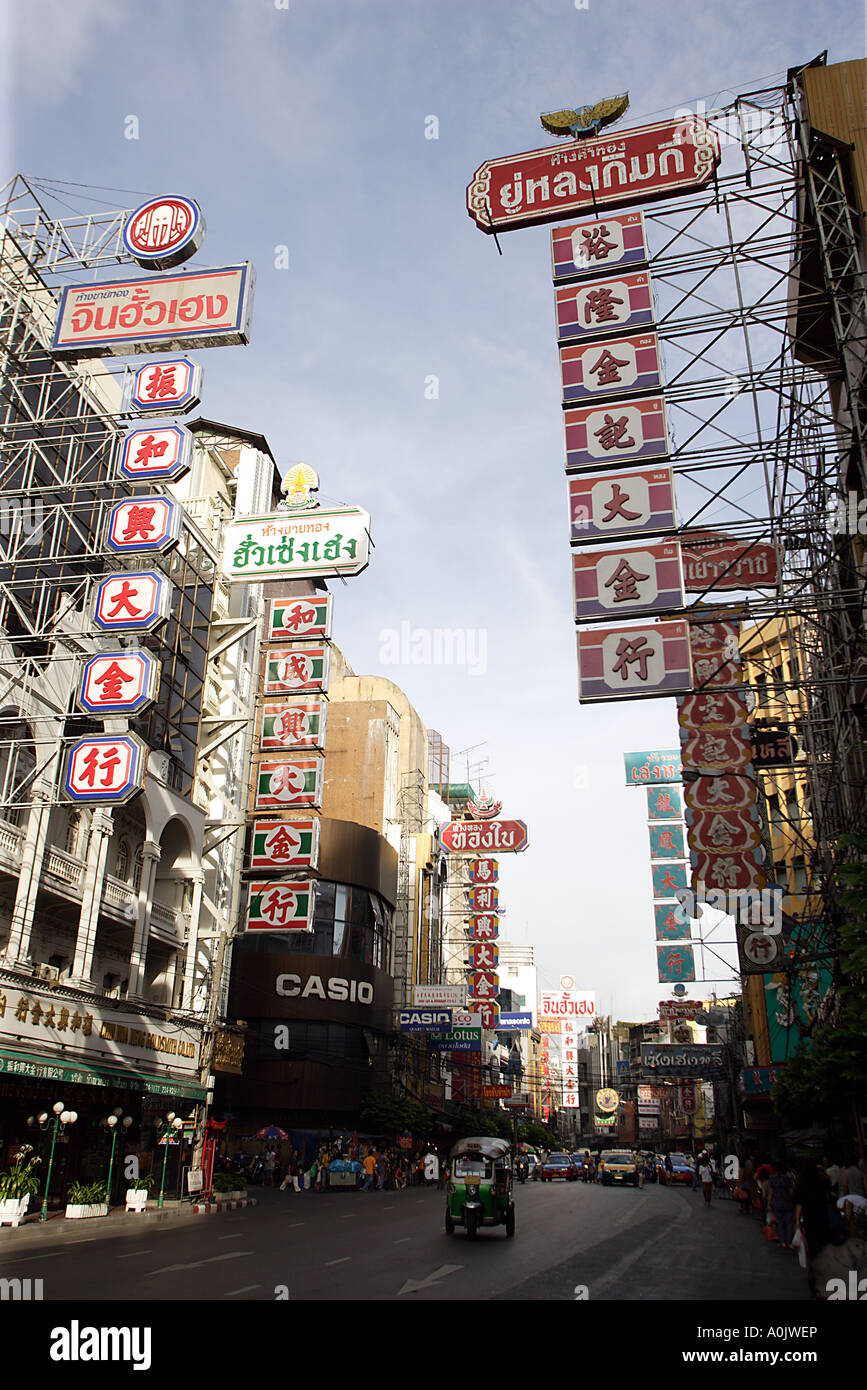 Signs in Chinatown in Bangkok Thailand Stock Photo - Alamy