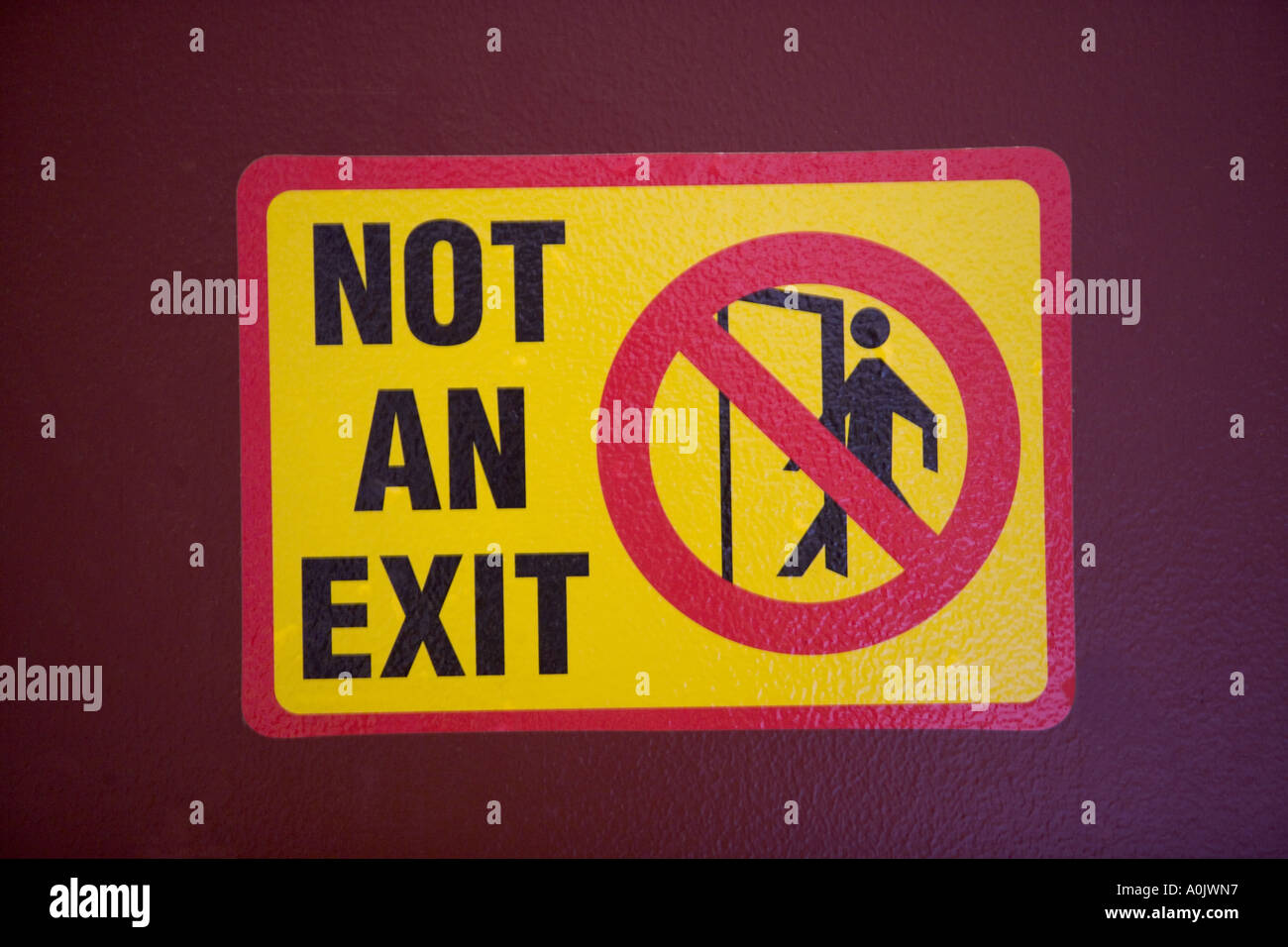 NOT AN EXIT SIGN Stock Photo - Alamy