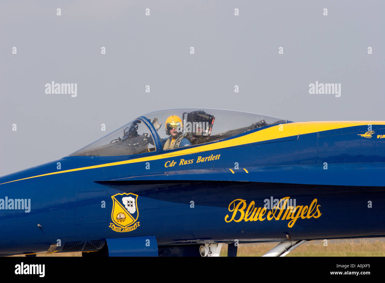 Blue Angels FA18 Fighter jets and crew at demonstration in Jacksonville ...