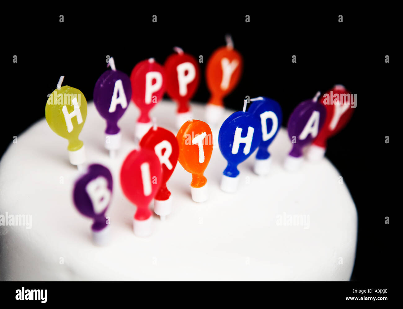 Plain Birthday Cake With Candles