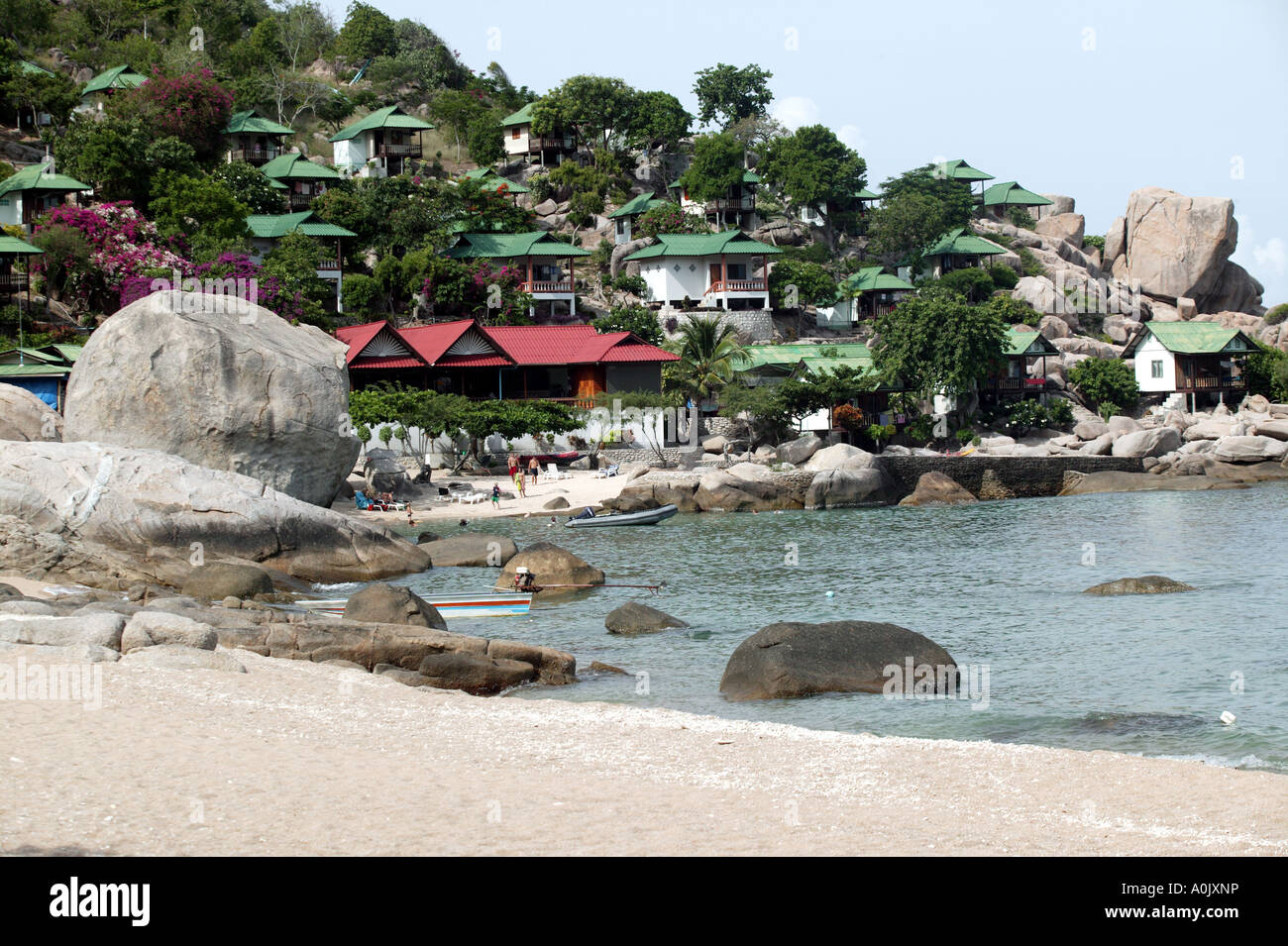 Beaches and traditional style buildings on Koh Tao Turtle Island in ...