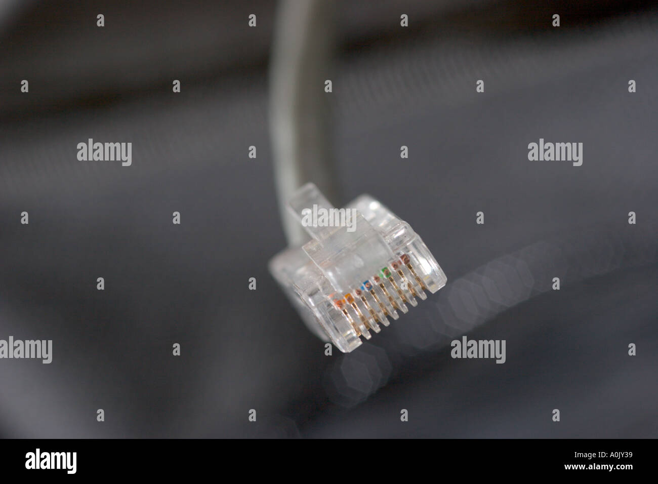 CAT 5 Ethernet cable terminated end Stock Photo - Alamy