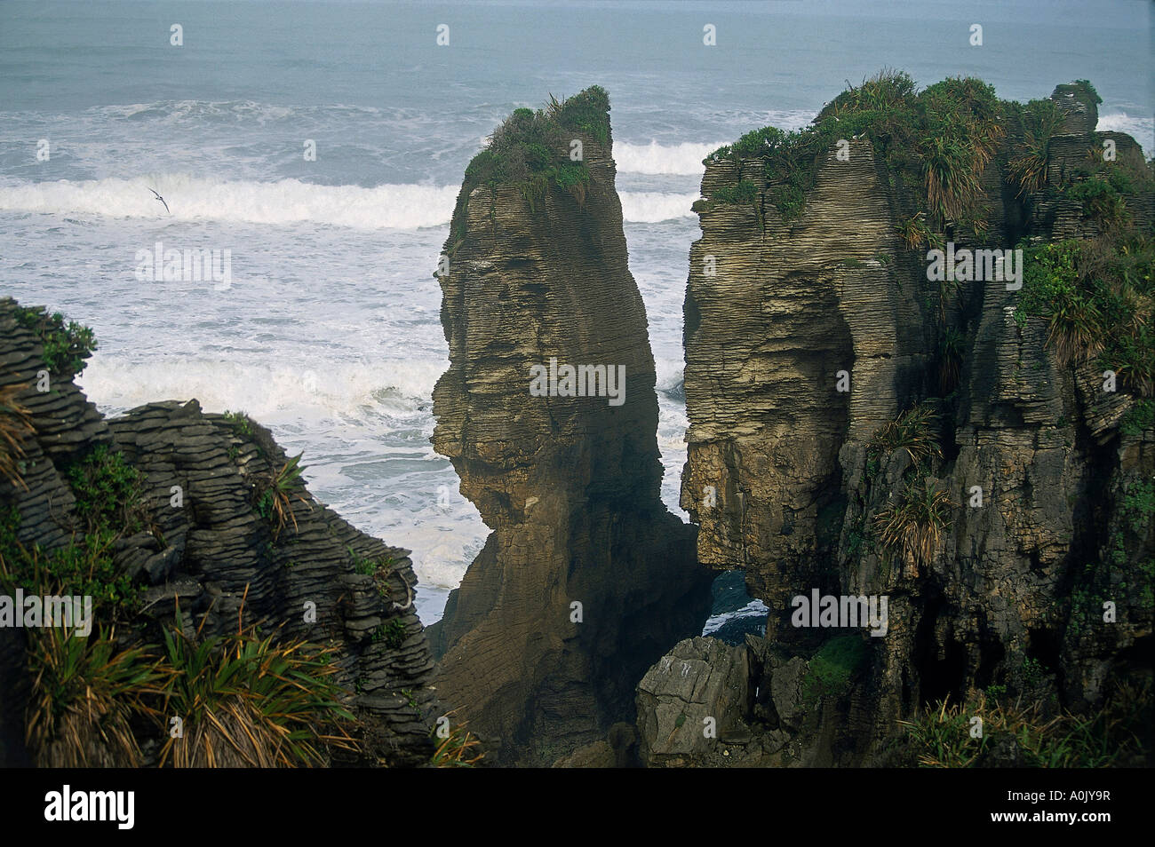 Pancake Rocks Punakaiki West Coast Stock Photo - Alamy