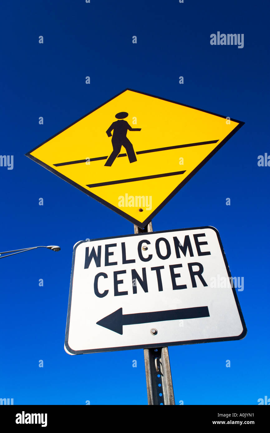 Welcome crosswalk hi-res stock photography and images - Alamy