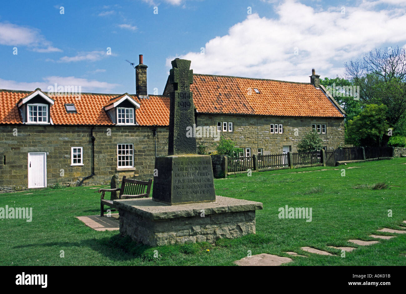 War memorial and cottages Goathland Aidensfield of Heartbeat television ...