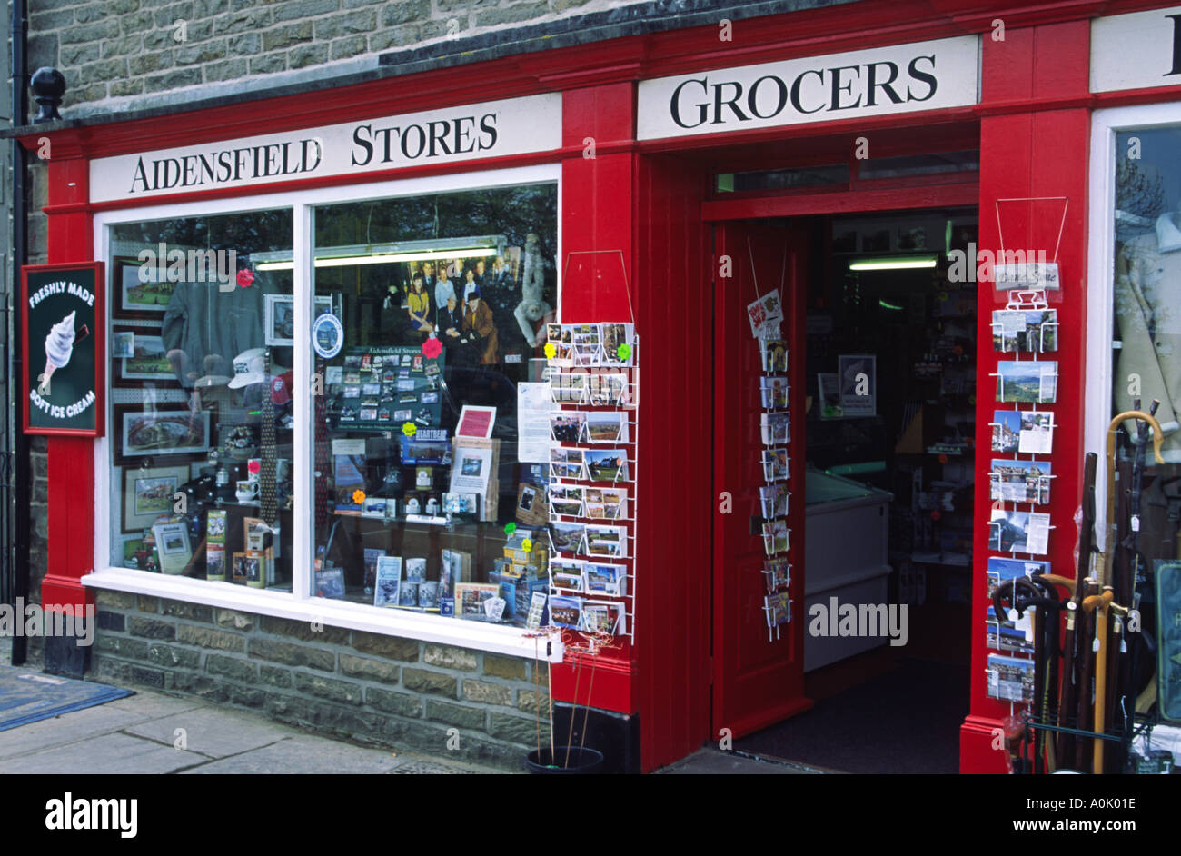 Village shop Goathland Aidensfield of Heartbeat television series North ...