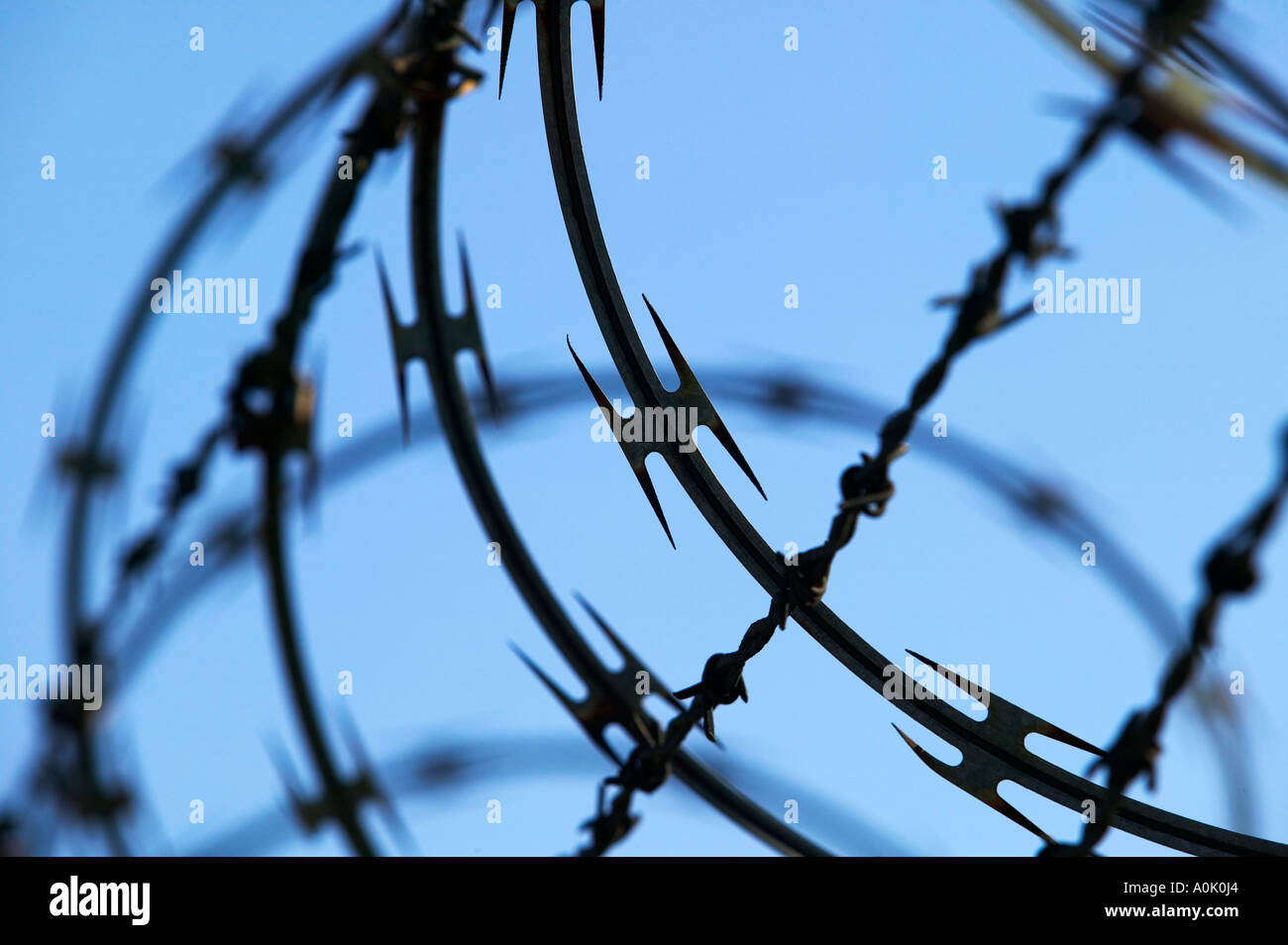 RAZOR WIRE, BARBED WIRE Stock Photo - Alamy