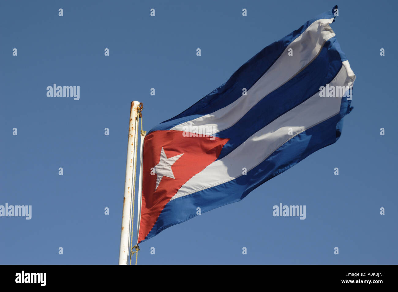 Cuban National Flag Stock Photo - Alamy