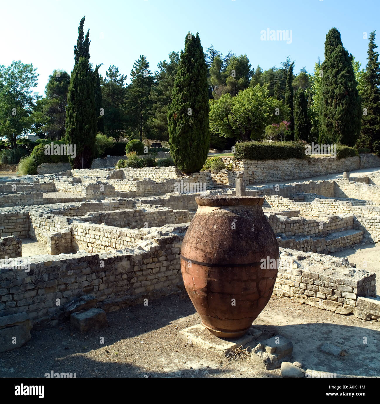 Dolium earthenware food jar in Roman remains, Puymin quarter, Roman ...