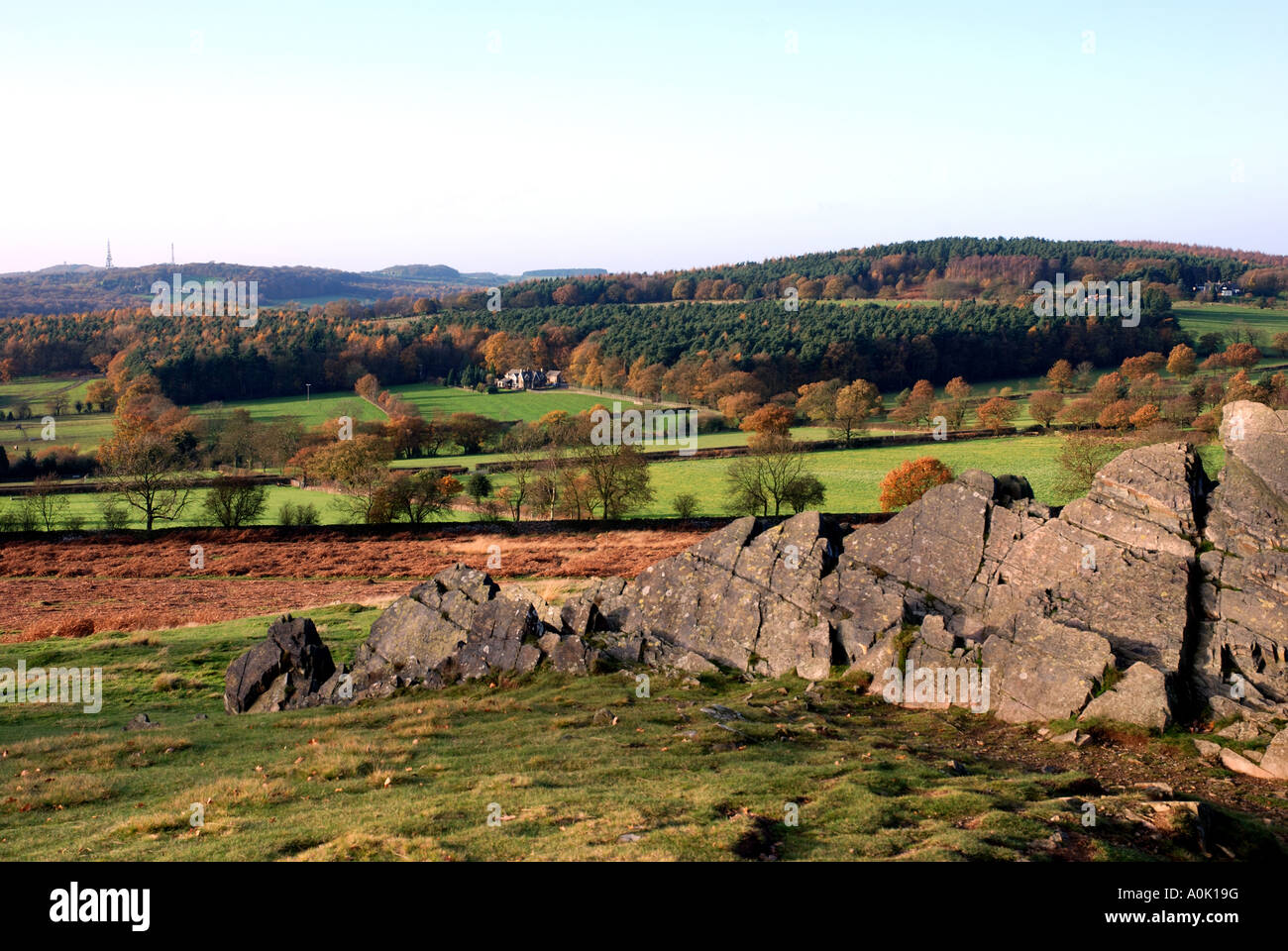 Leicestershire countryside in autumn seen from Bradgate Park ...