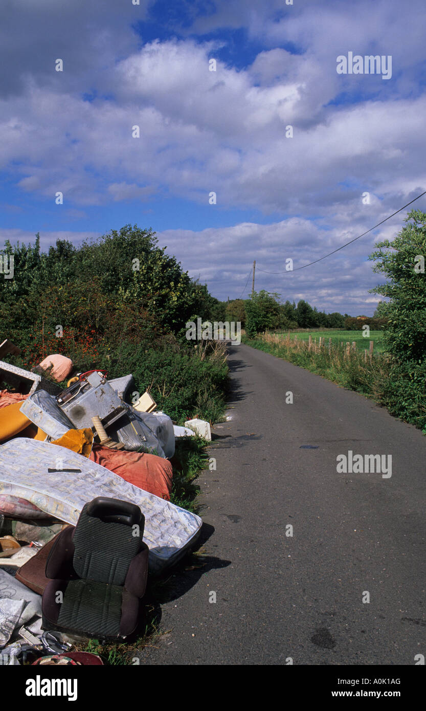Fly-tipping, Nottinghamshire, United Kingdom Stock Photo - Alamy