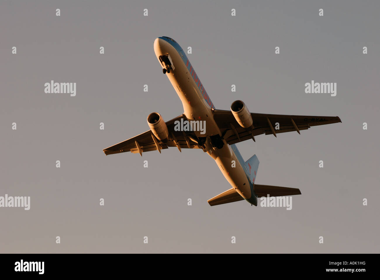Thomson Boeing 757 aircraft taking off at Birmingham International ...