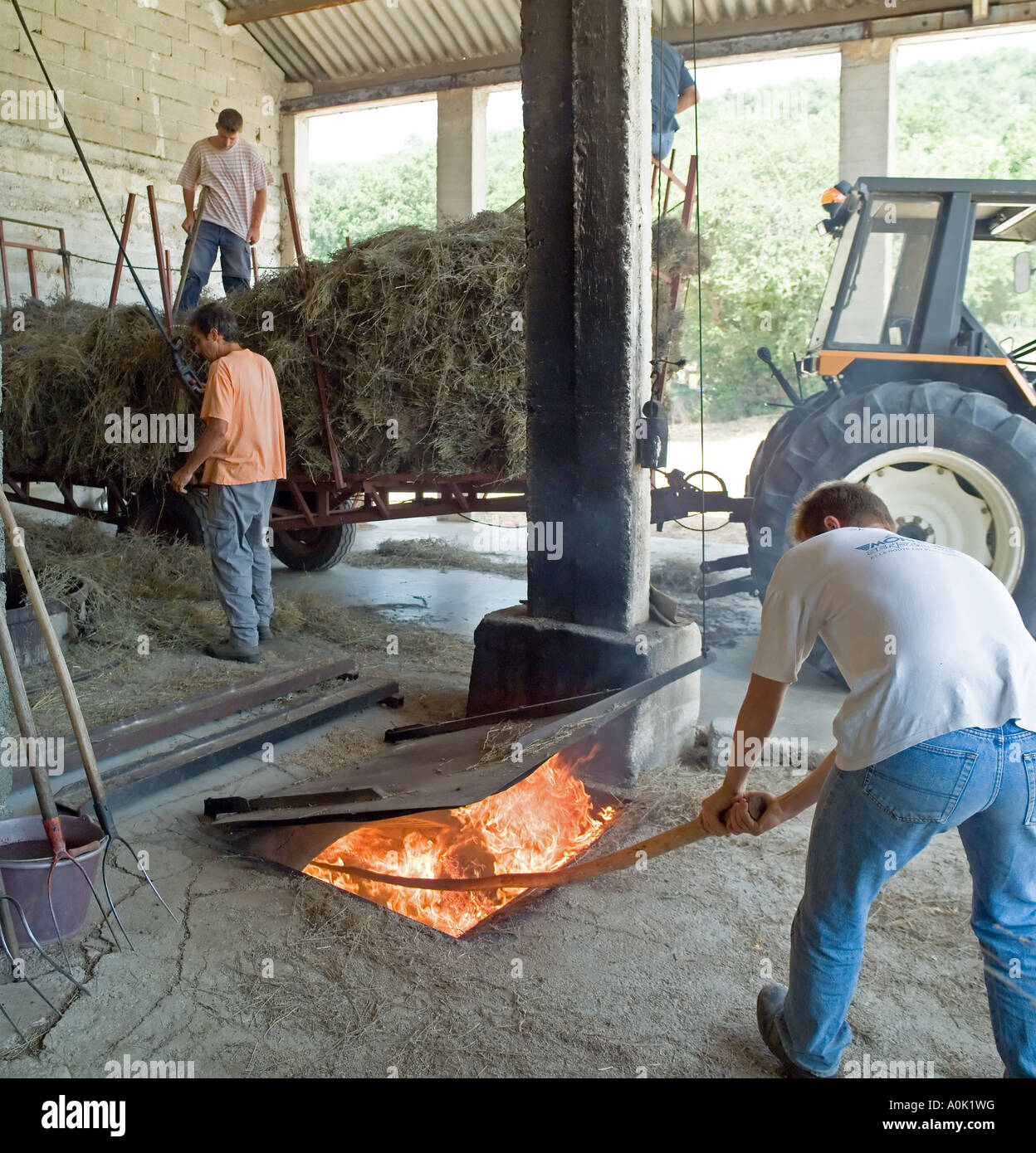 Worker poking the boiler fire hi-res stock photography and images - Alamy