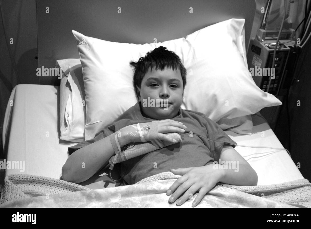 Child recovering from surgery to hand in hospital; Royal Hobart ...