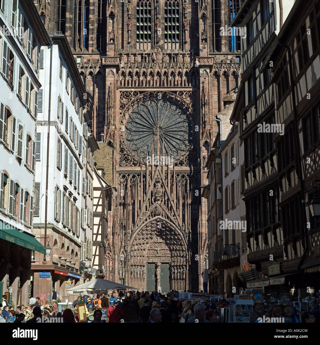 Notre-Dame gothic cathedral 14th century, Strasbourg, Alsace, France ...