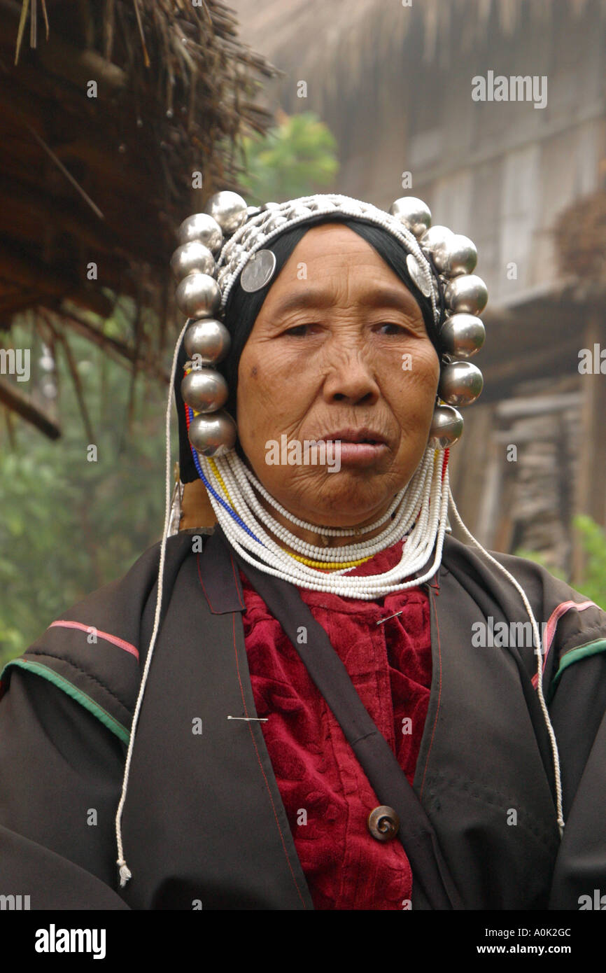 Woman akha tribe in traditional hi-res stock photography and images - Alamy