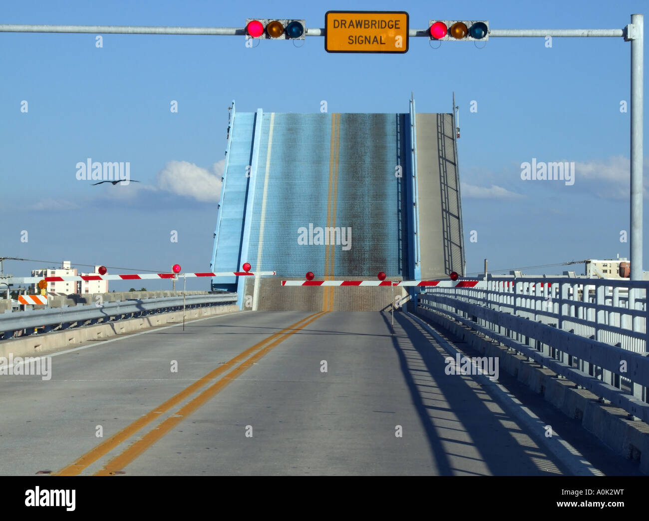 Lifting bridge.Open drawbridge over intracoastal waterway Clearwater ...