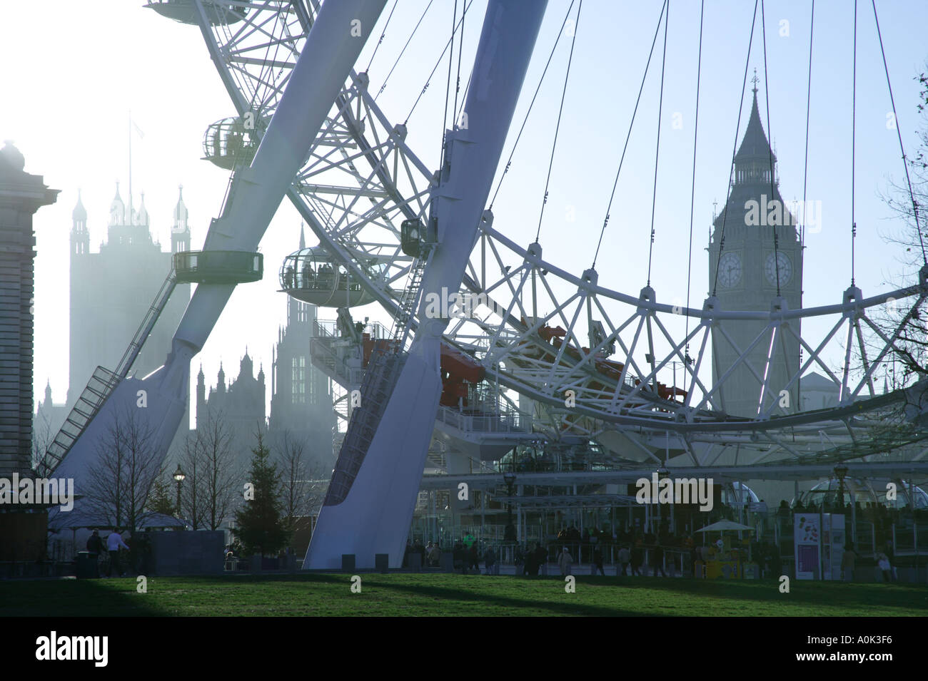 Big Ben and Millenium Wheel Stock Photo - Alamy