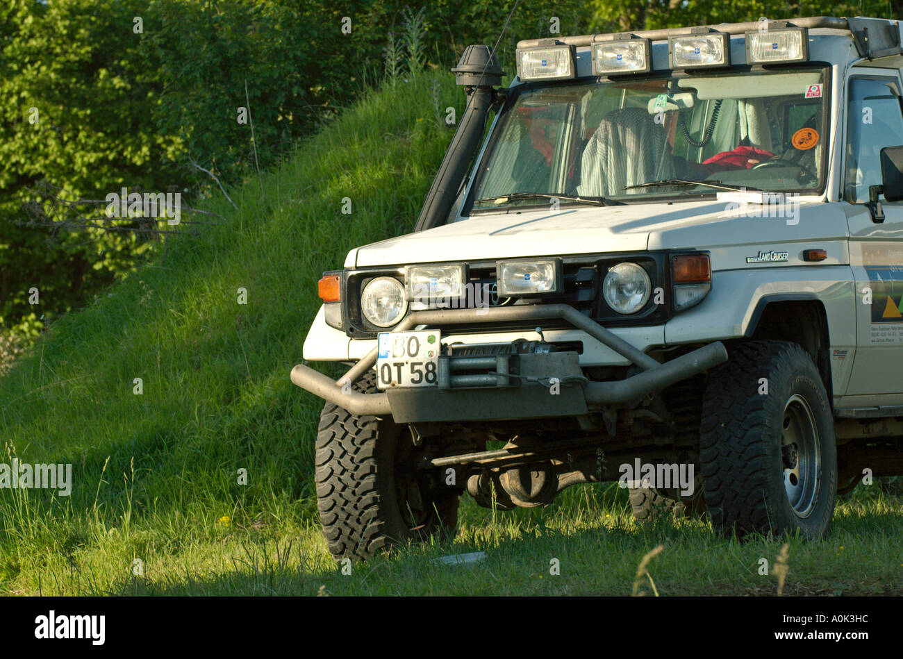 Heavy Duty Toyota Landcruiser modified for expedition use Stock Photo ...