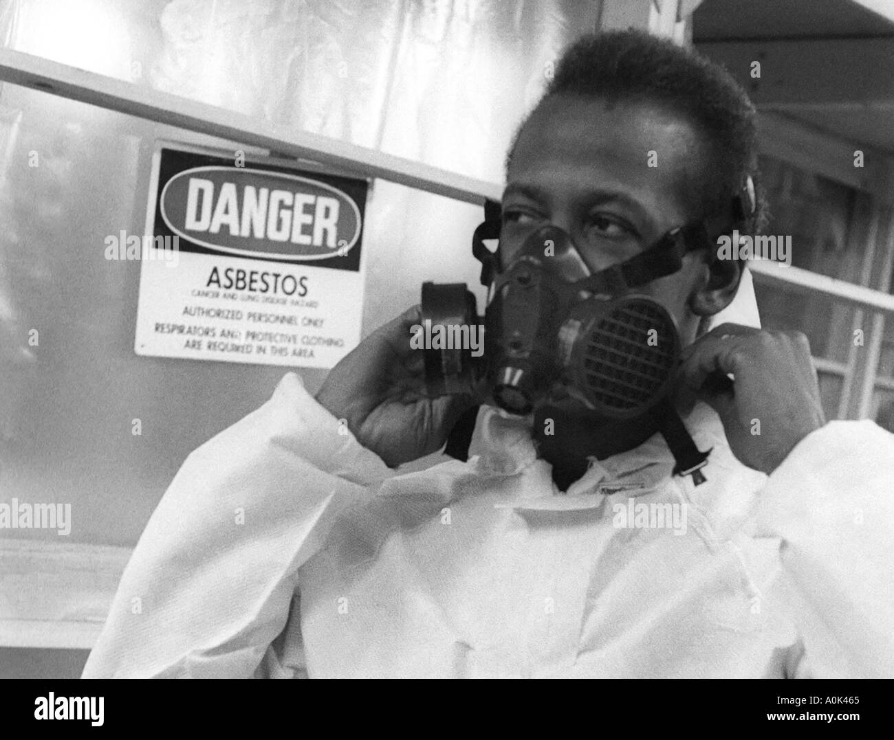 Asbestos removal worker Black and White Stock Photos & Images - Alamy