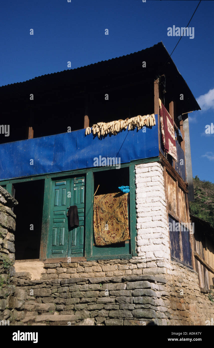 A farm in the Himalayas, Nepal Stock Photo - Alamy