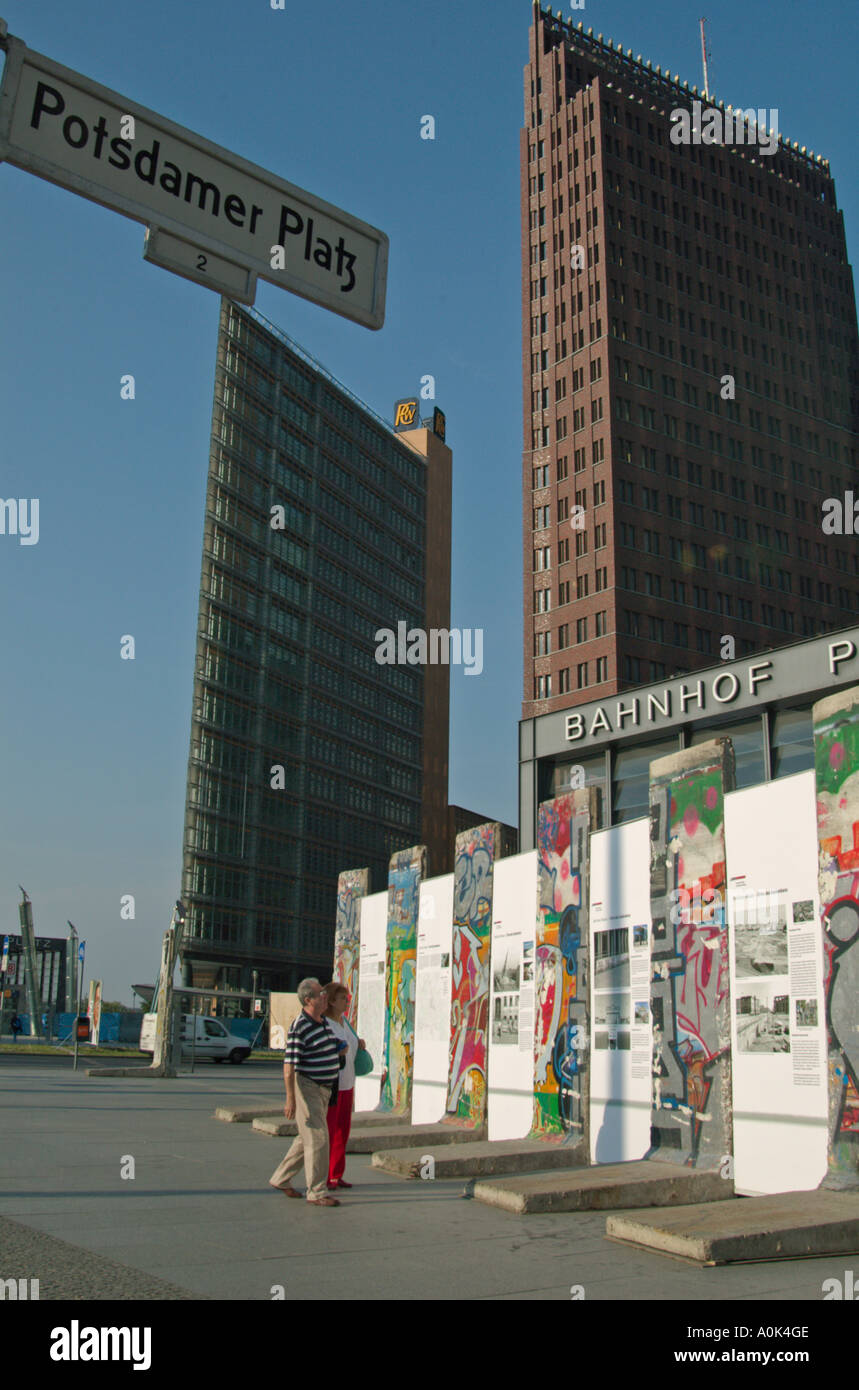 Some sections of the original Berlin Wall are exhibited at the ...