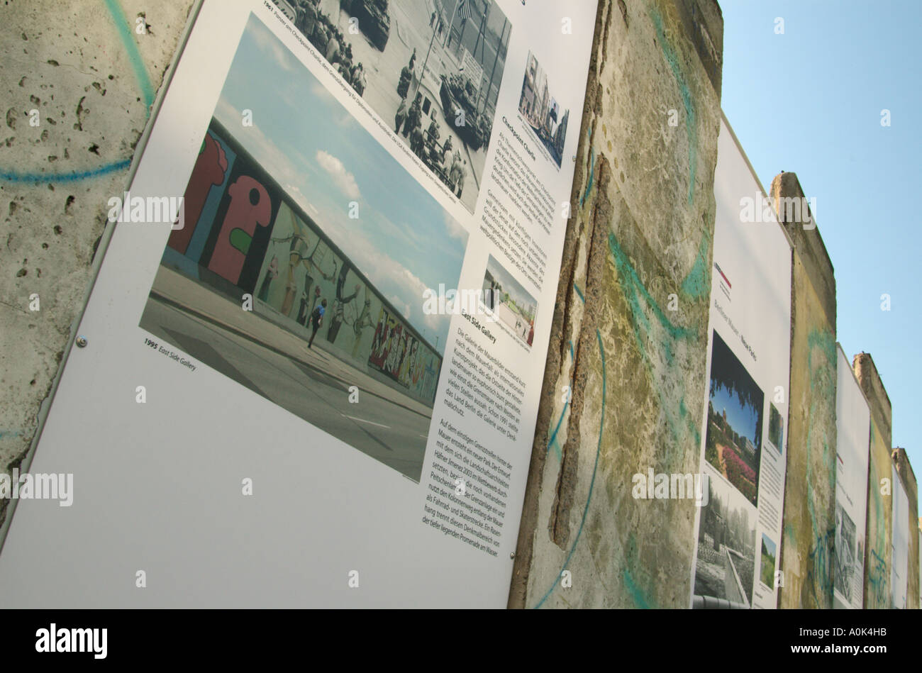 Some sections of the original Berlin Wall are exhibited at the ...
