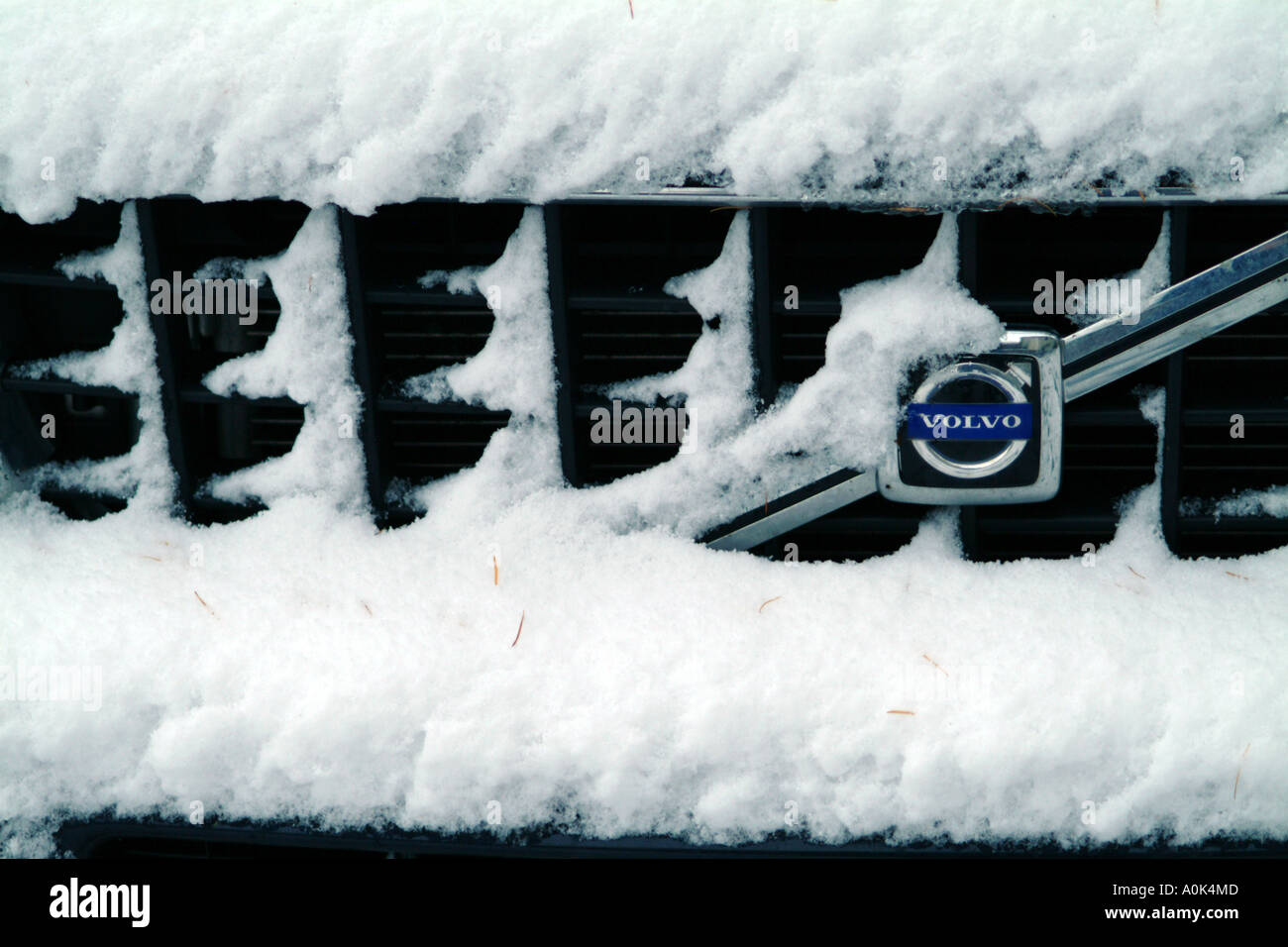 abstract snow winter wintry cold white horizontal colour color car red ...