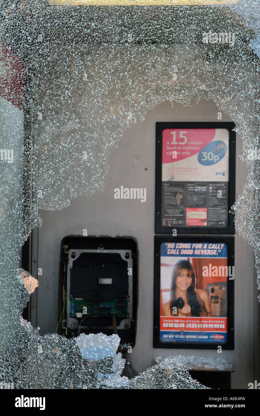 Broken phone box london hi-res stock photography and images - Alamy