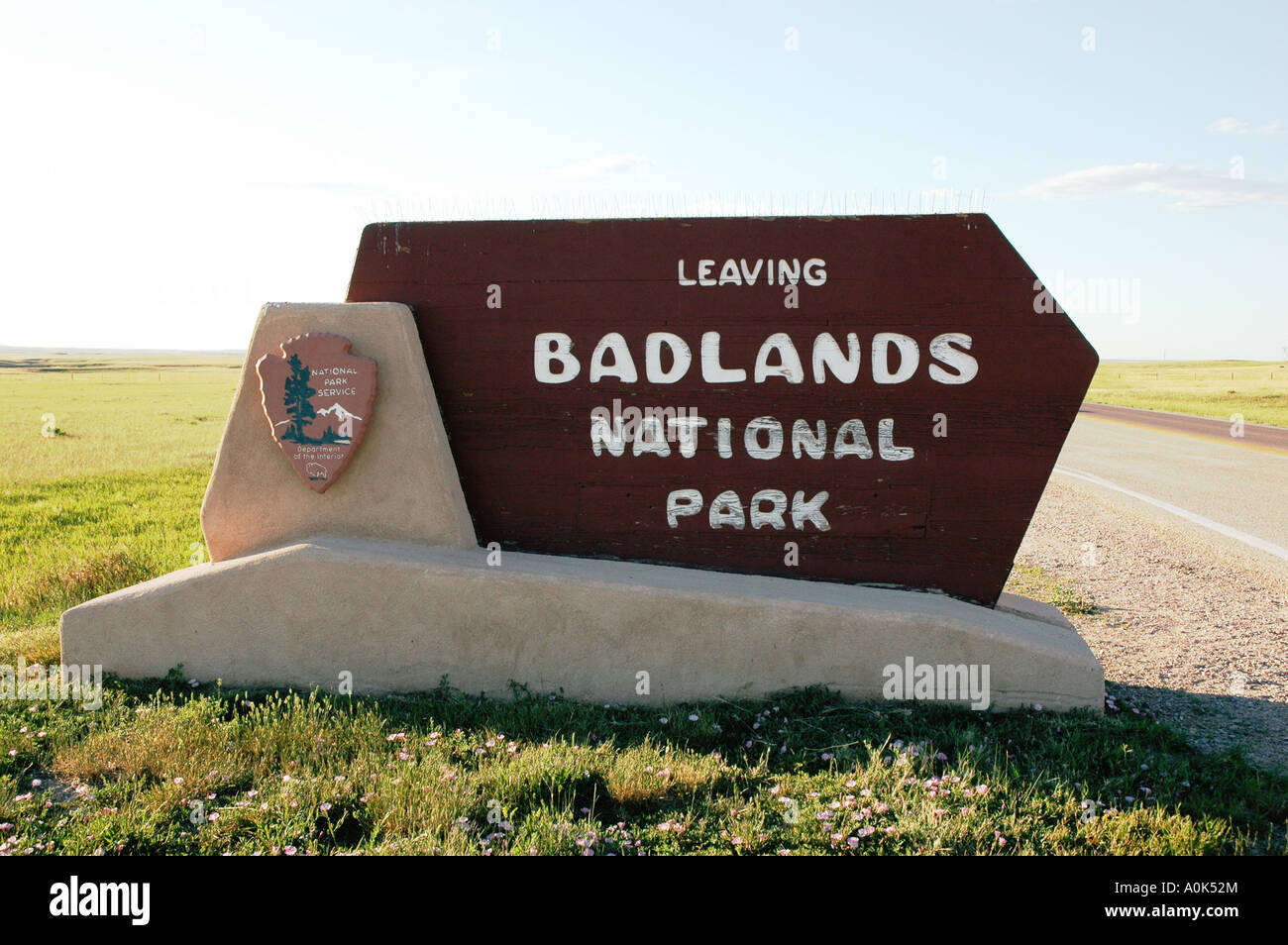 P31 057 Badlands National Park - Exit at Pinnacles Entrance Stock Photo ...