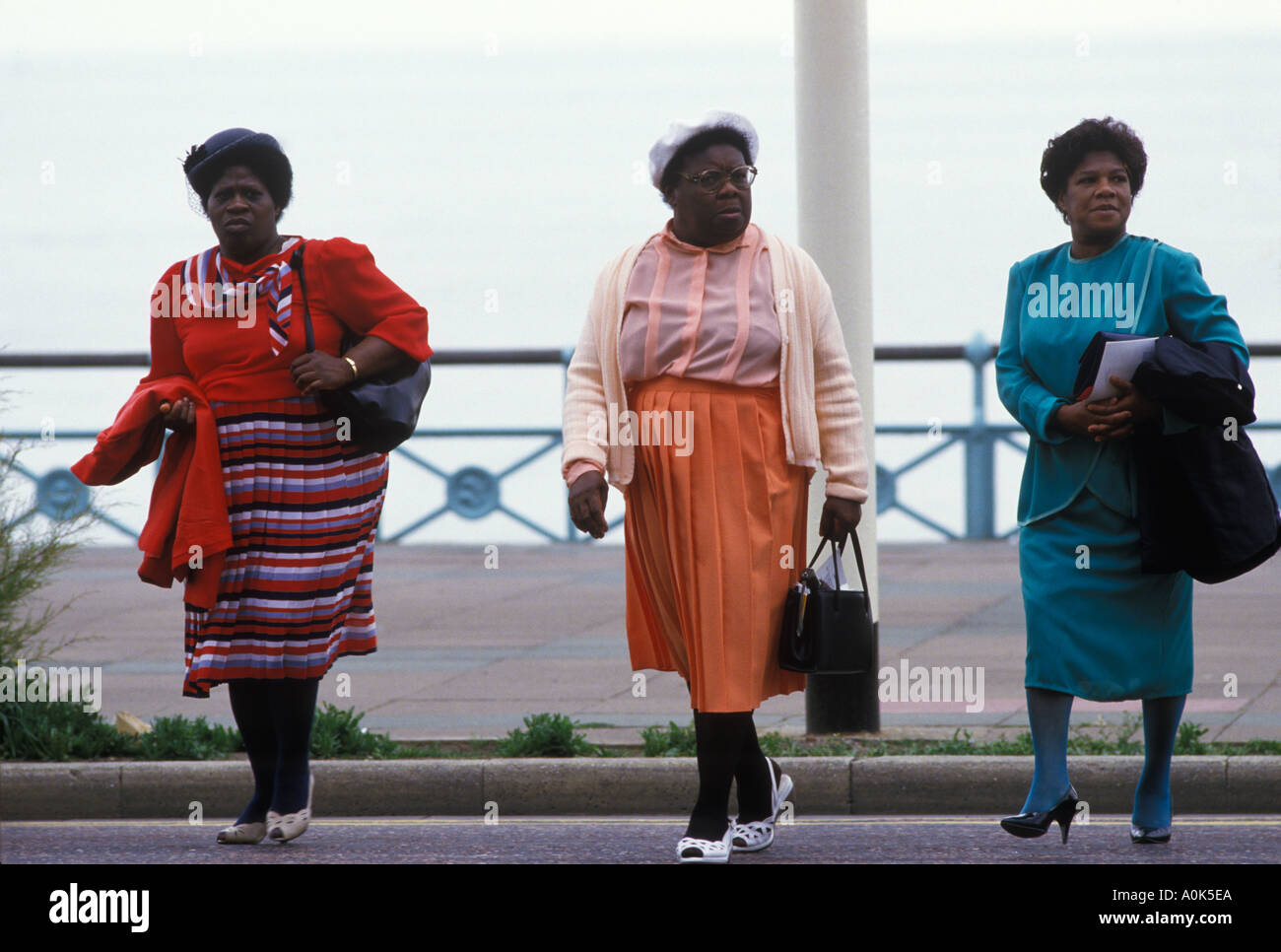 Black British women church goers attend the Church of God of Prophecy ...