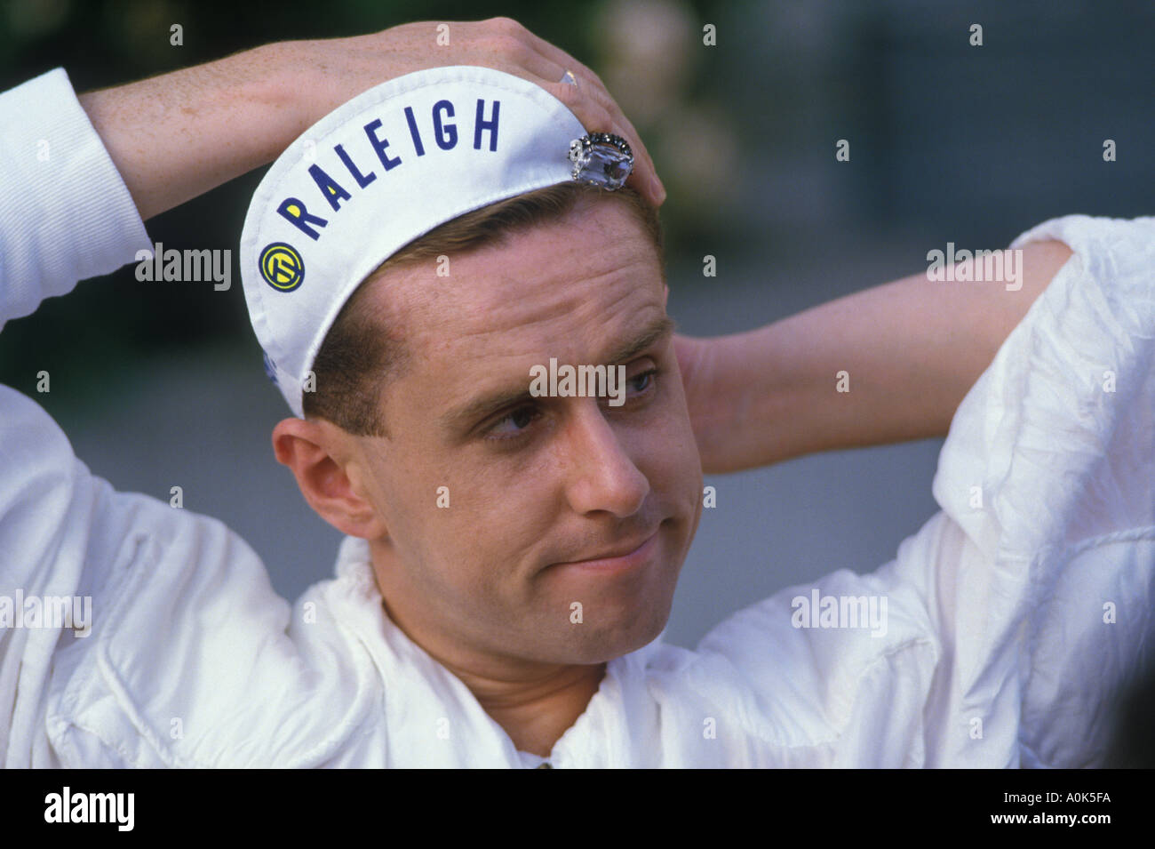 Holly Johnson lead singer with pop band Frankie Goes to Hollywood 1980s ...