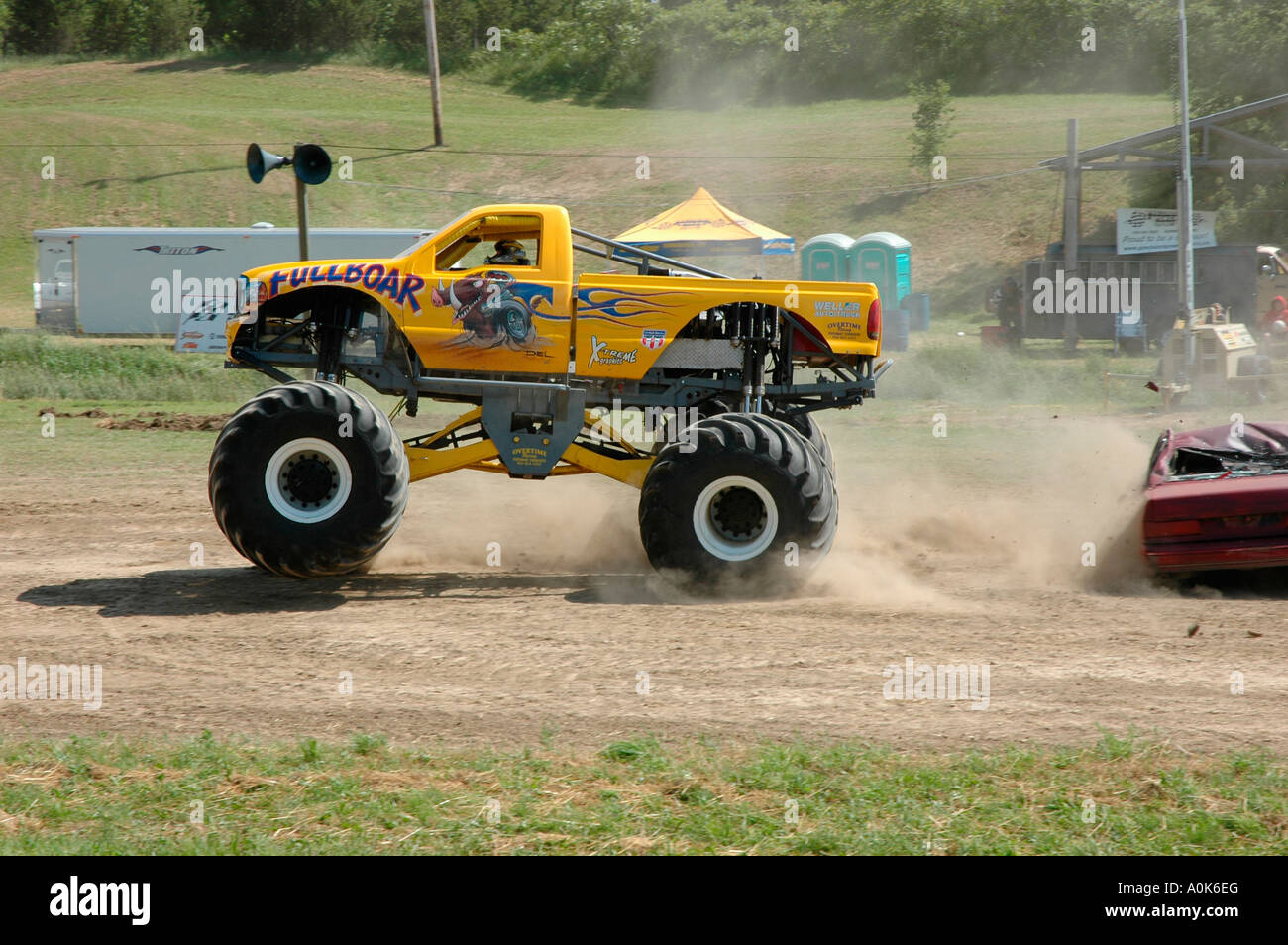 Full boar monster truck jumping hi-res stock photography and images - Alamy