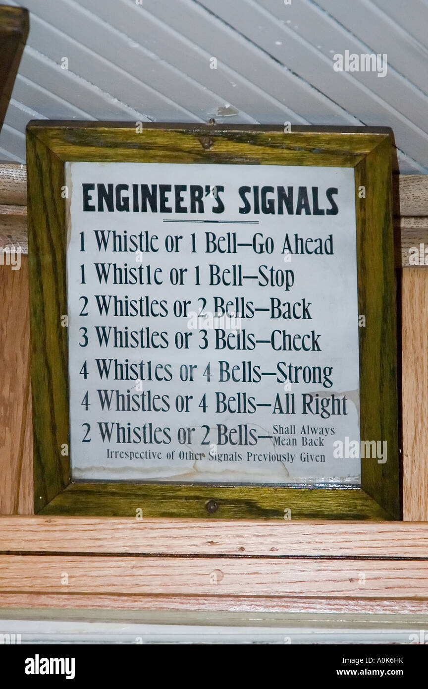 Antique Freighter Engineer Signals Sign at the Port Huron Museum, Port ...