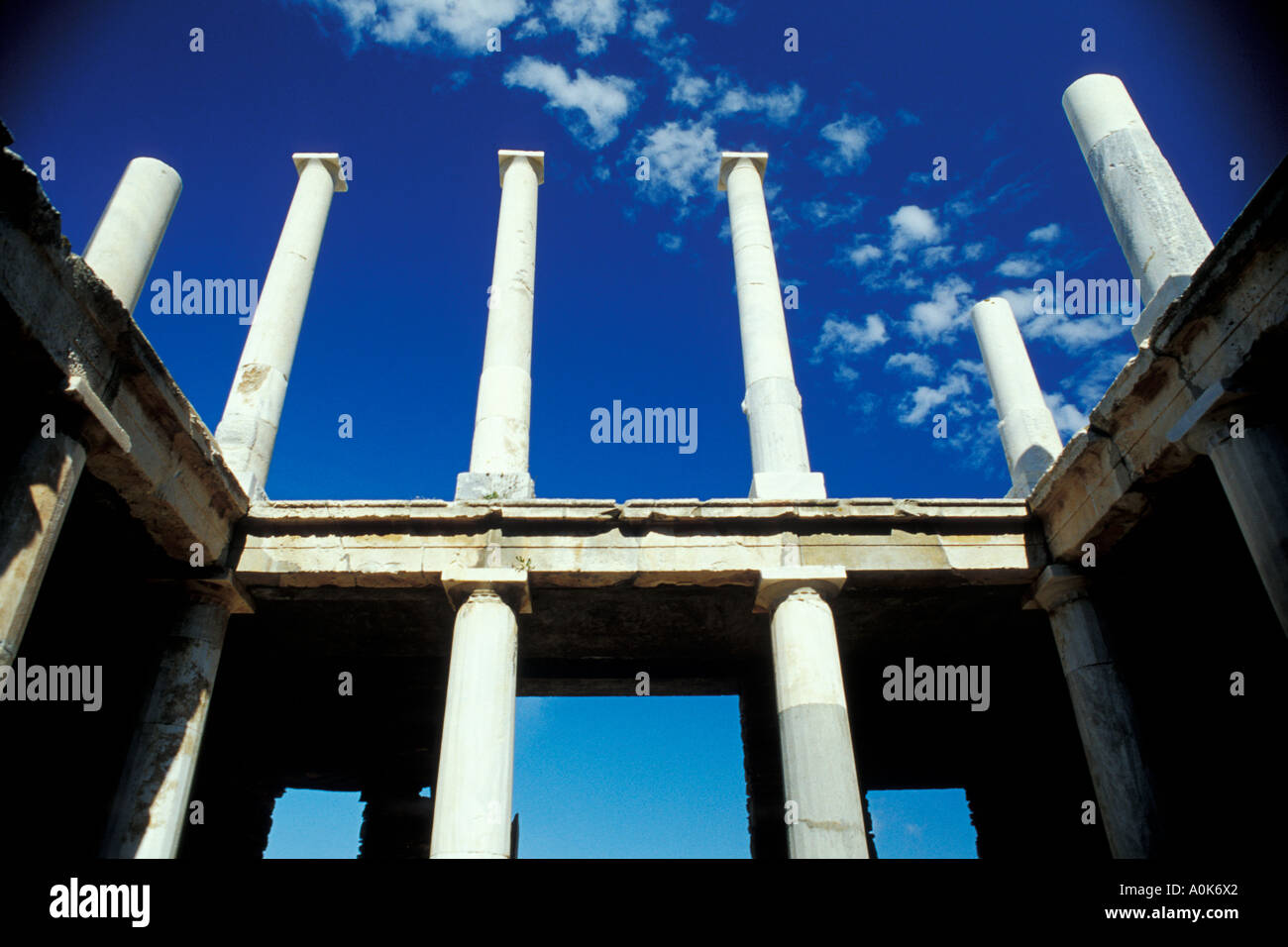 Apollo temple, Delos, Greek Islands Stock Photo - Alamy
