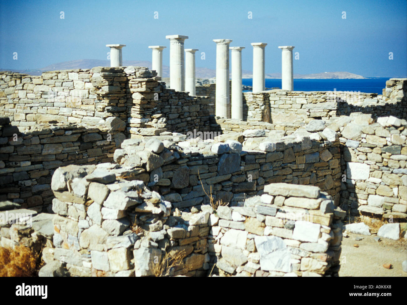 Apollo temple Delos Greek Islands Stock Photo - Alamy