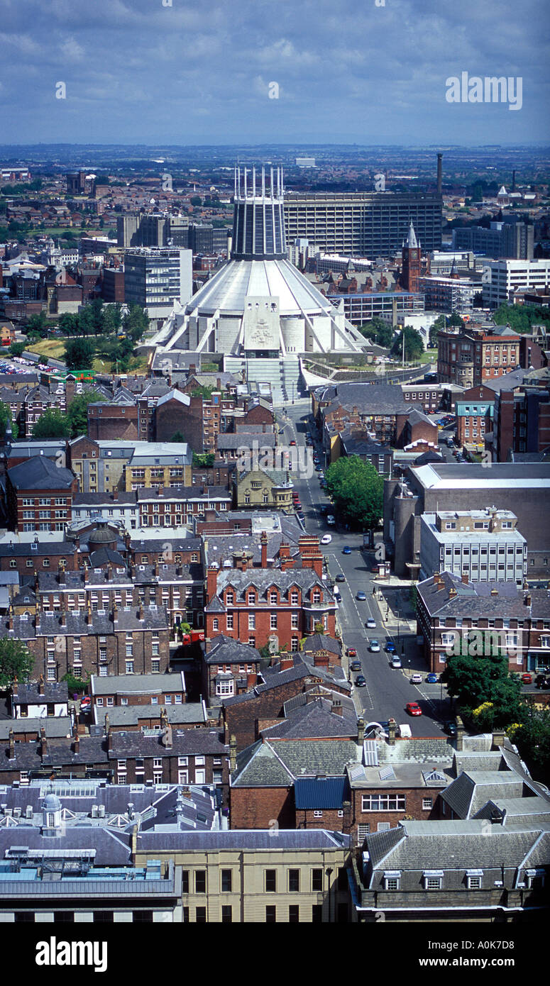 Aerial view of Liverpool Metropolitan Catholic Cathedral Liverpool ...