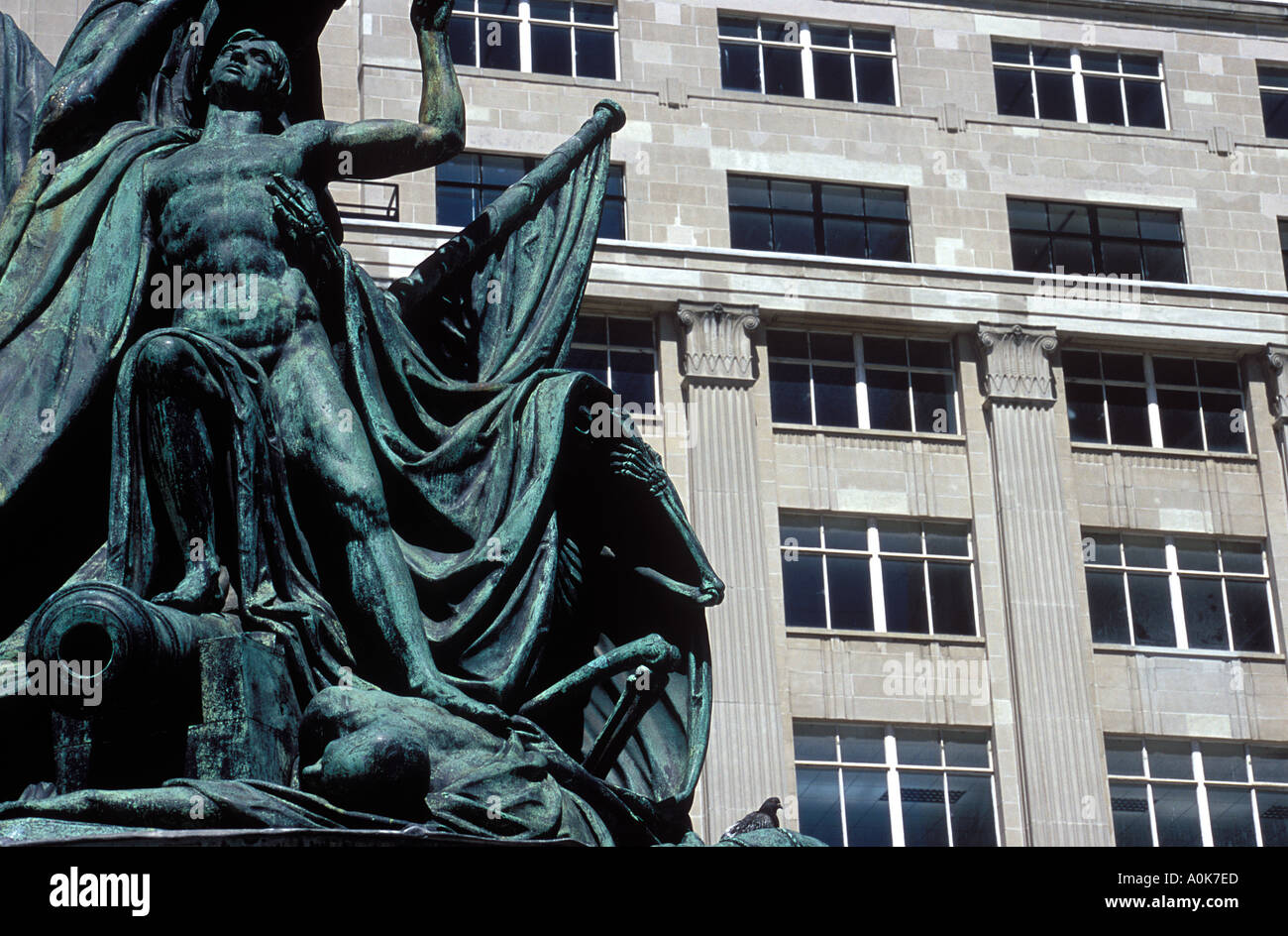 Detail shot of Nelson Monument in Exchange Flags Liverpool UK Stock ...