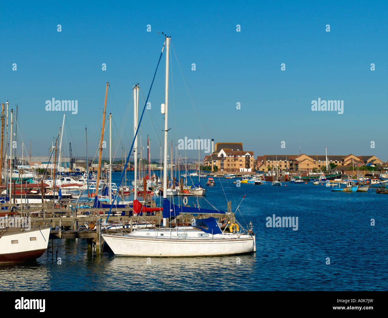 Shoreham Harbour, River Adur Stock Photo - Alamy