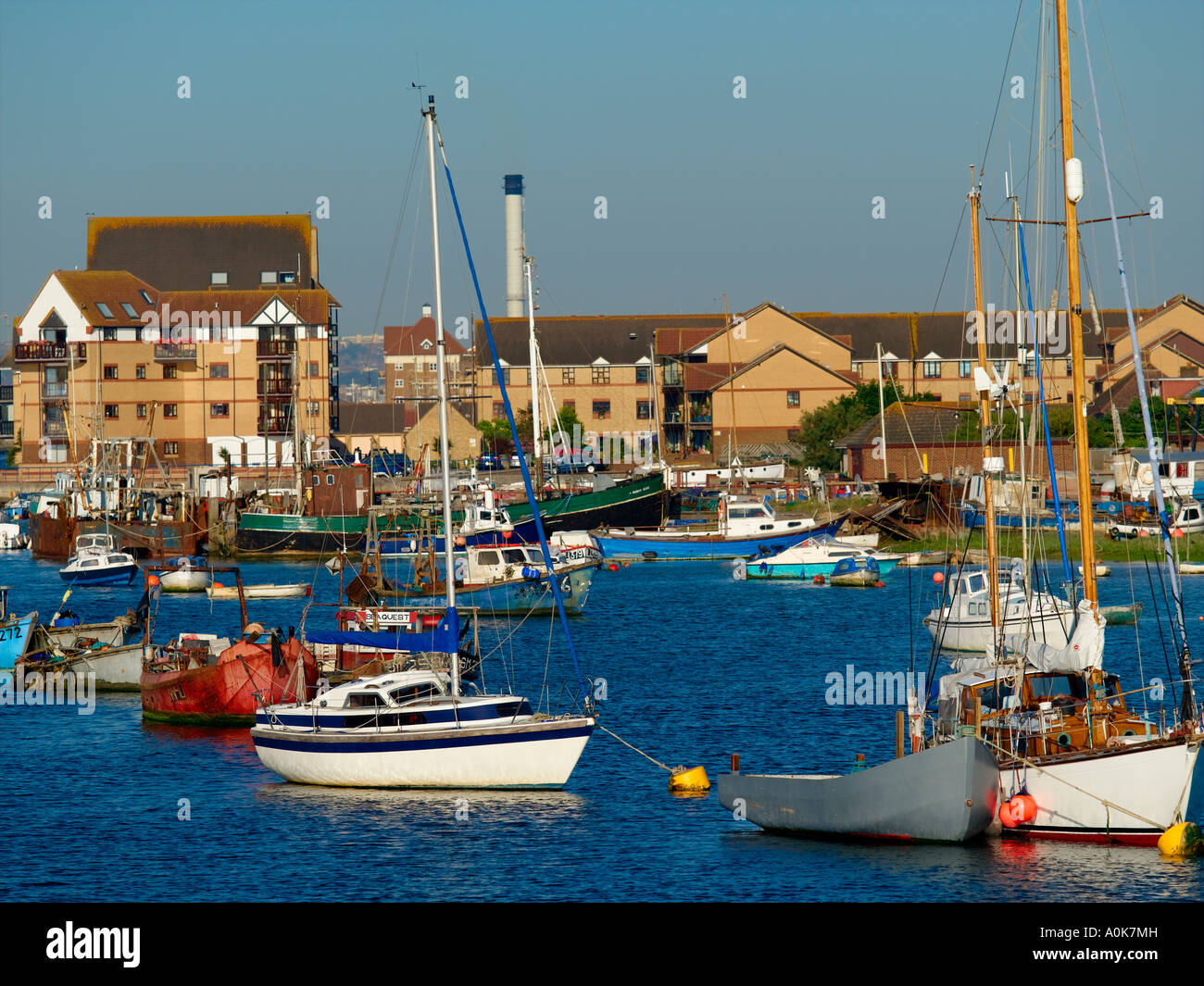 Shoreham Harbour, River Adur Stock Photo - Alamy