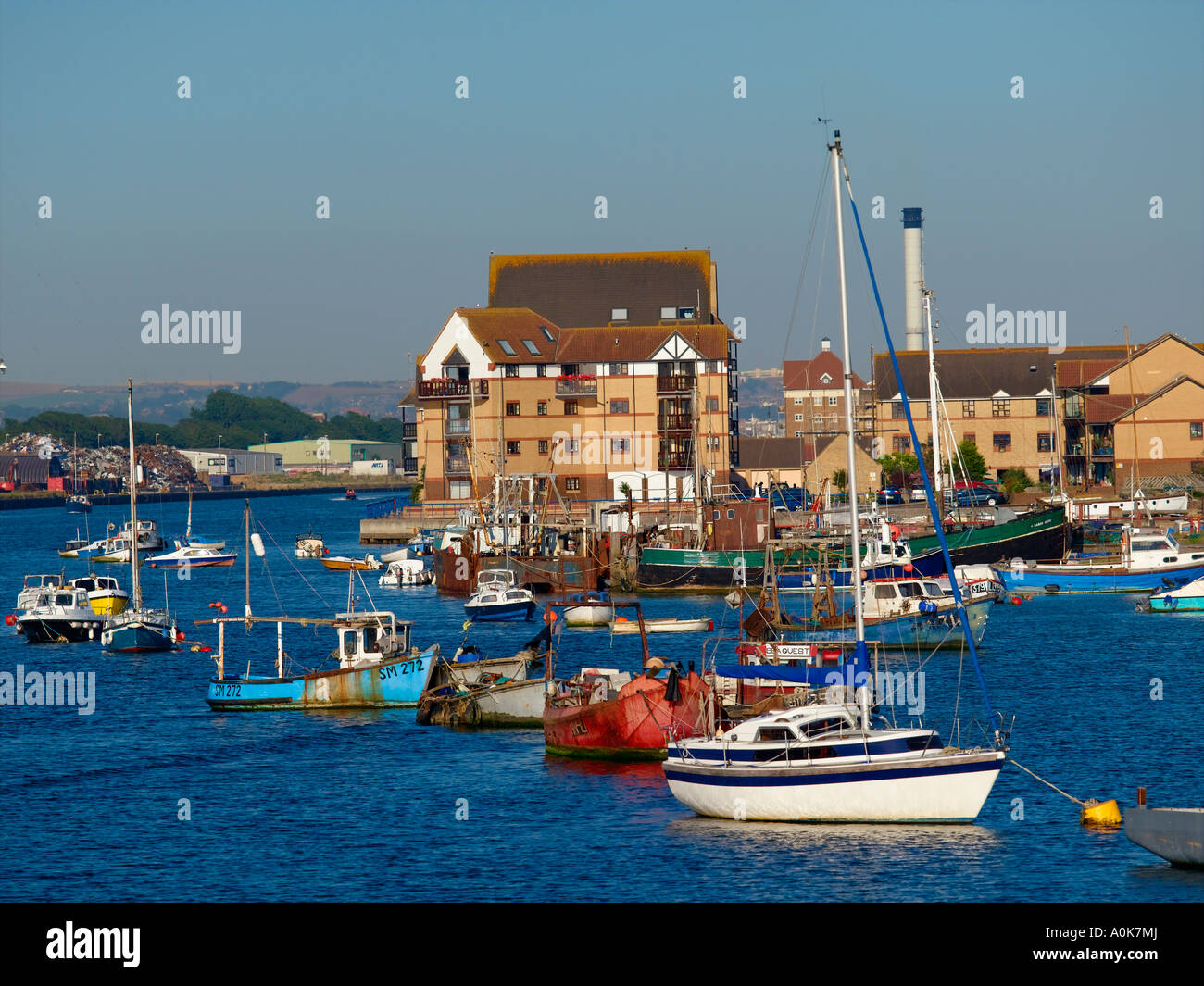Shoreham Harbour, River Adur Stock Photo - Alamy