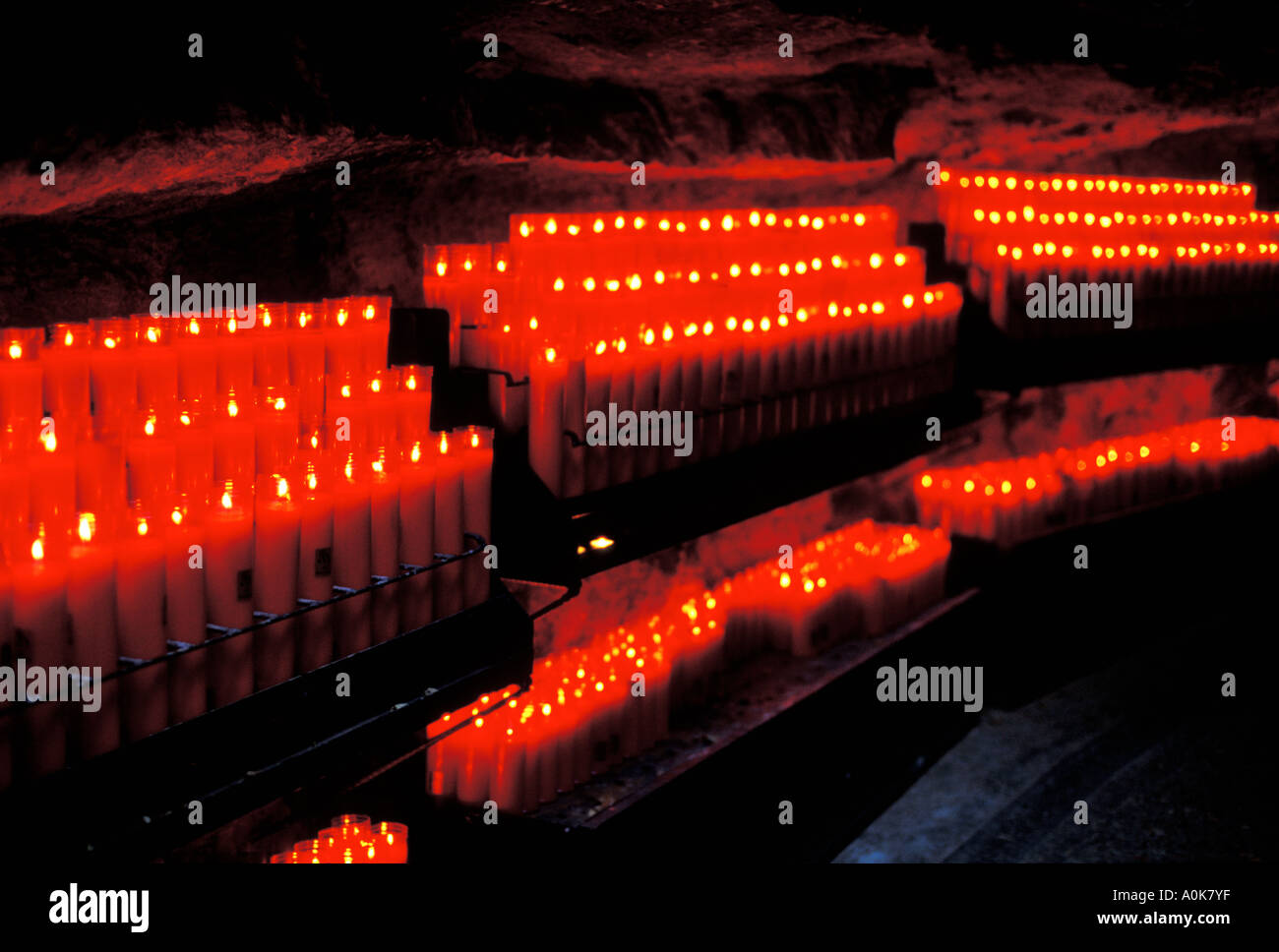 Candle offerings, El Valle De Los Caídos (Valley of the Fallen), Madrid ...