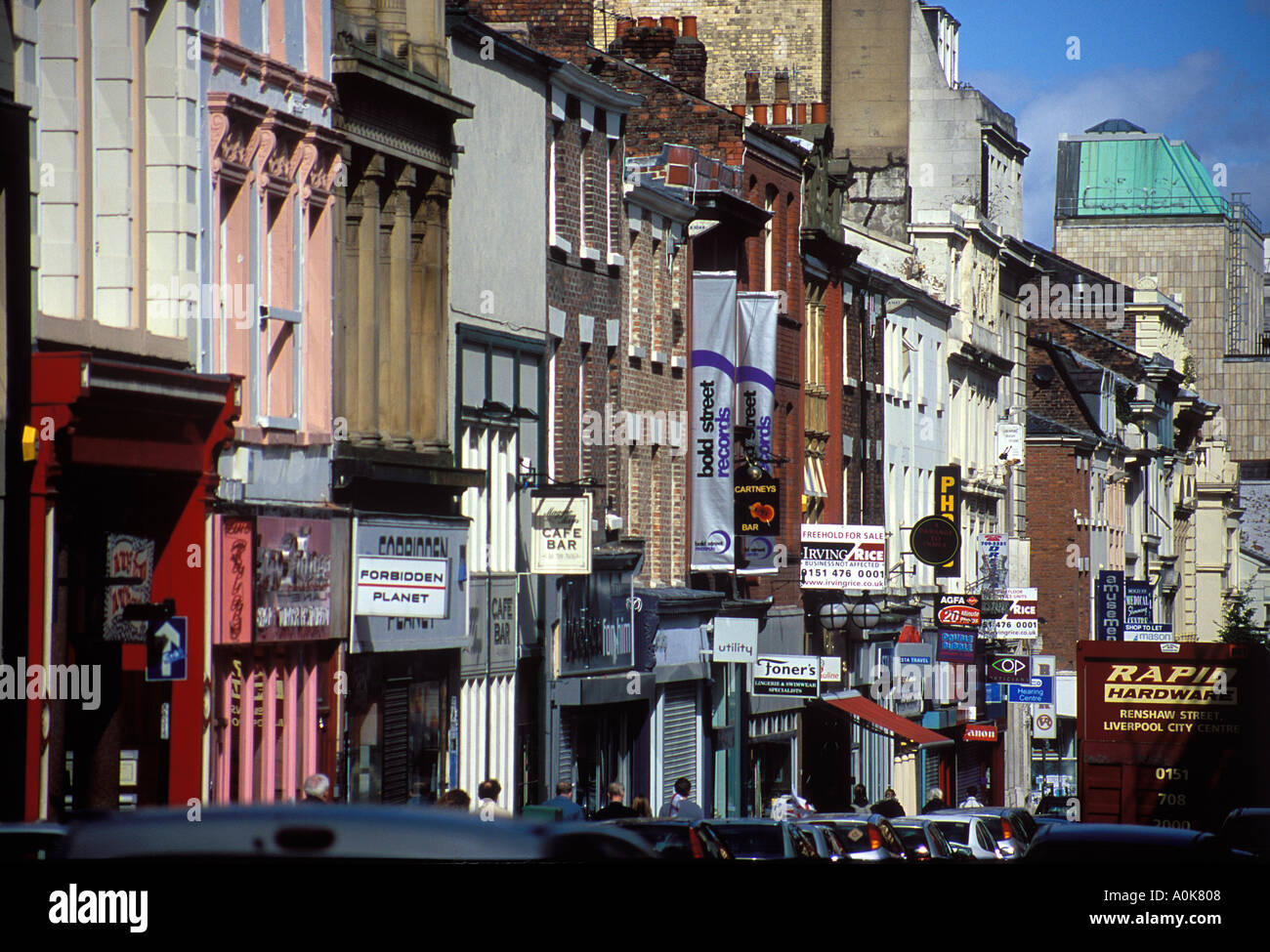 Thriving individual and unique retail units on Bold Street Liverpool UK ...