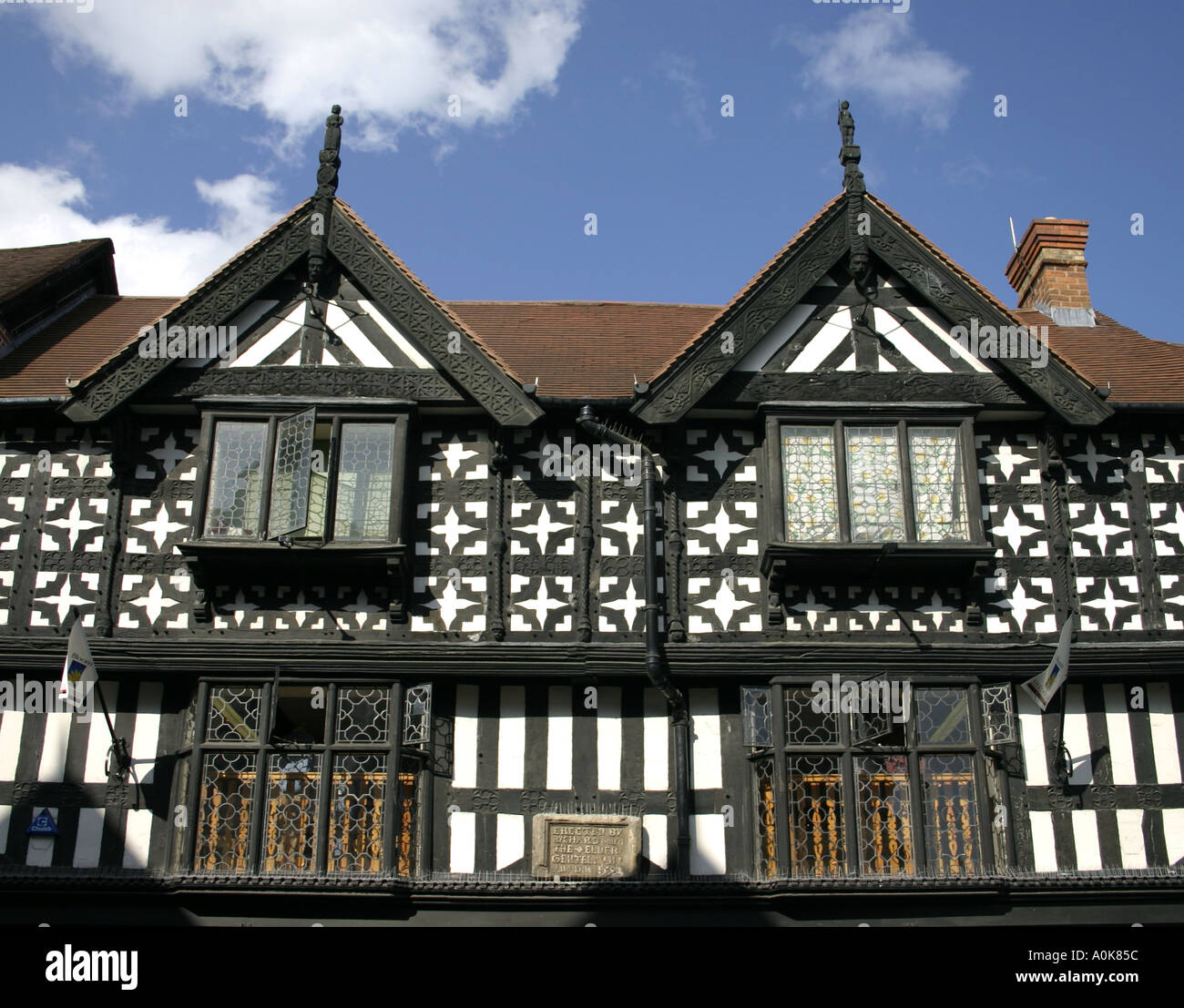 Timber framed buildings on Shoplatch Shrewsbury Shropshire UK Stock ...